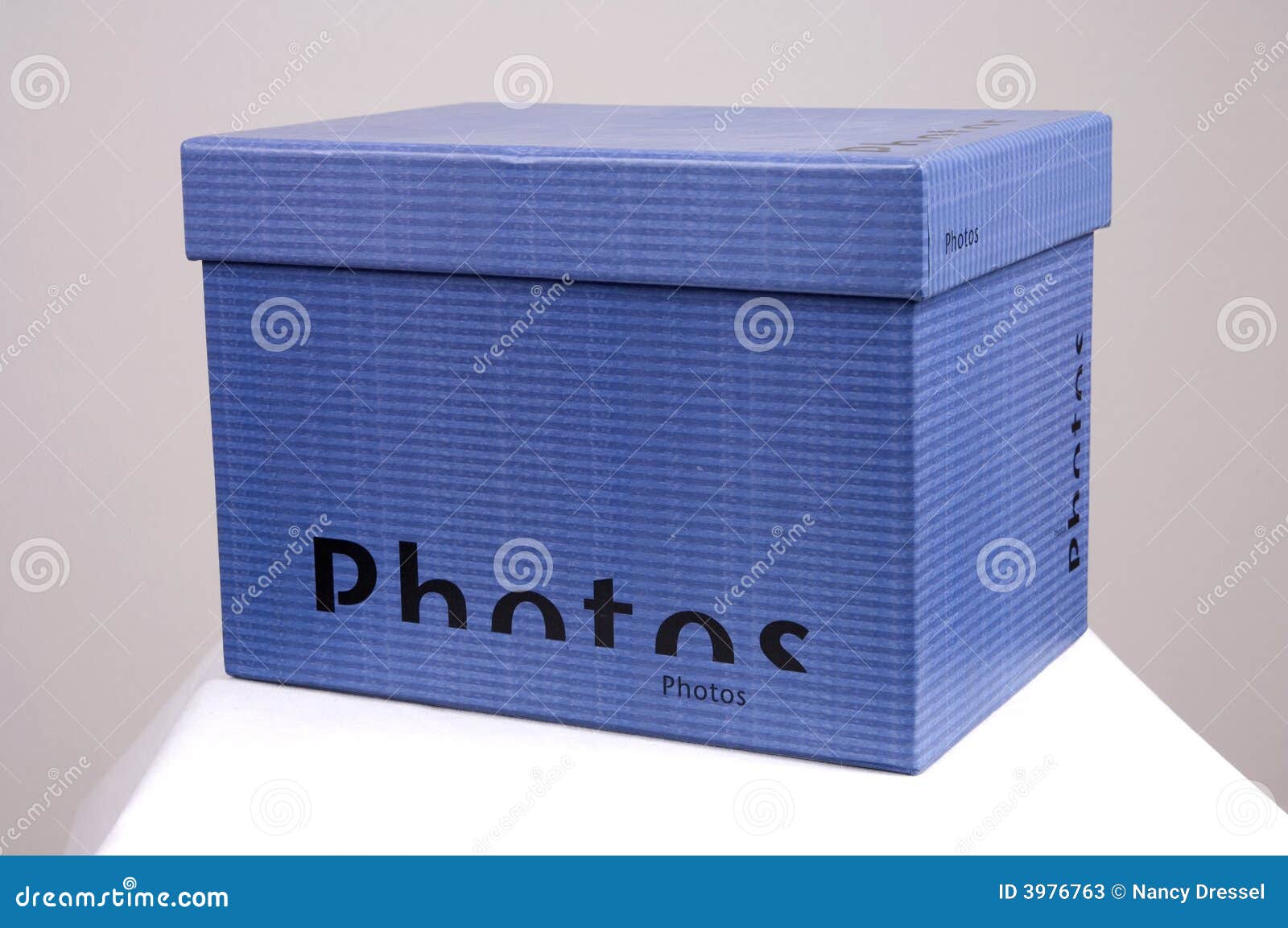Blue Photos box stock image. Image of organisation, photographs - 3976763