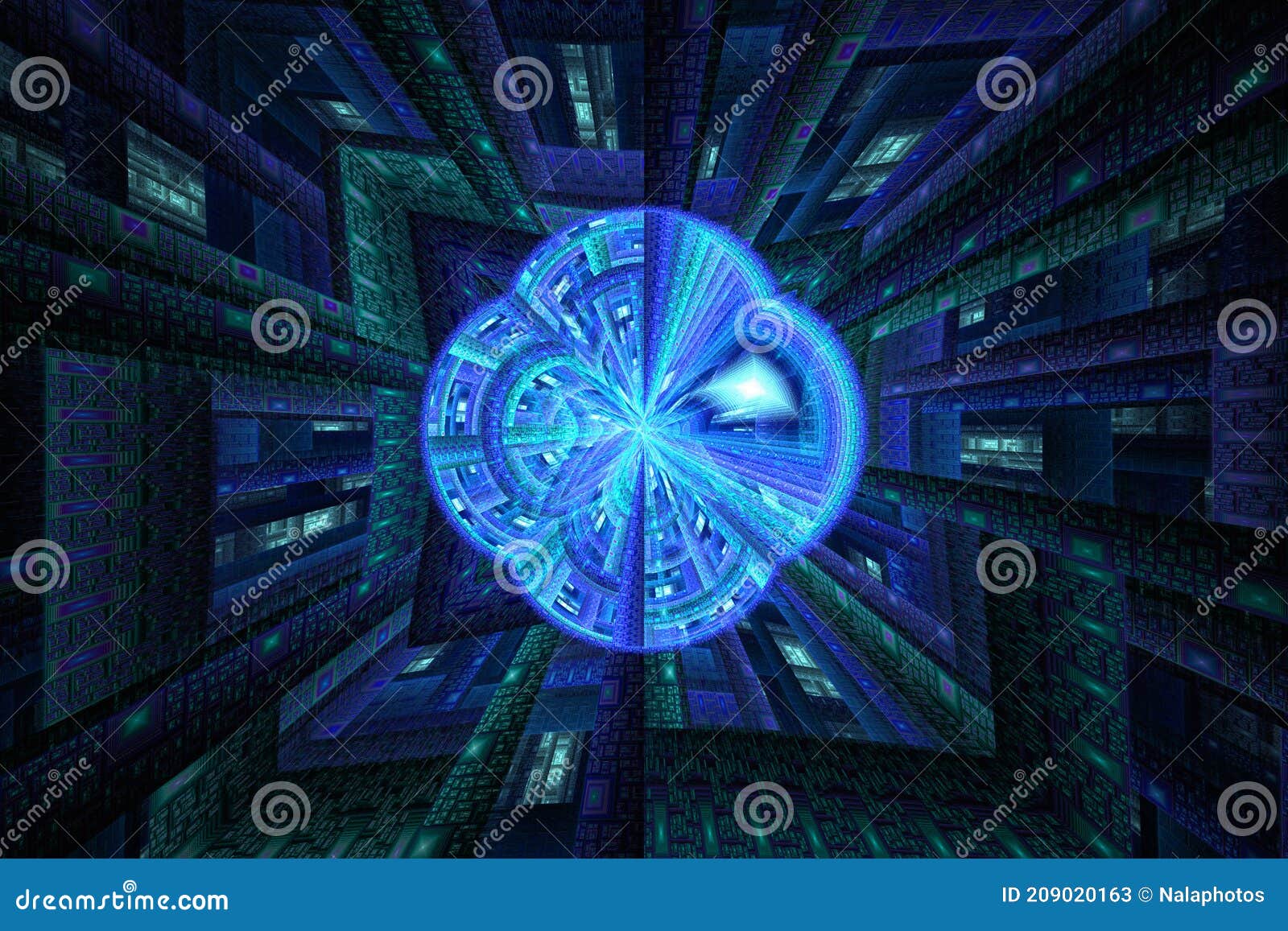 Blue Physics Education Fractal Logo Background Web Page Backdrop ...