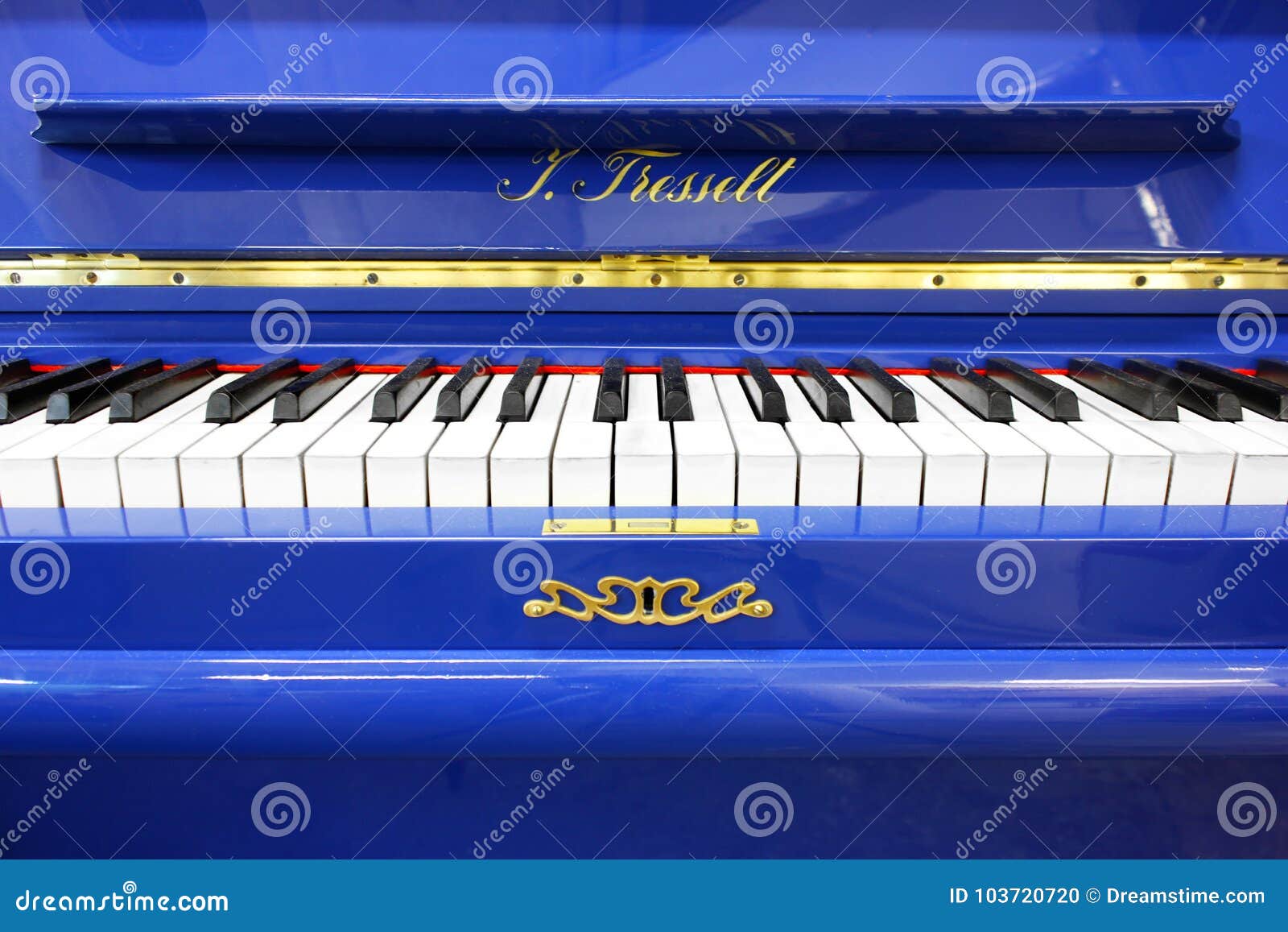 Blue piano in the front editorial image. Image of lesson - 103720720