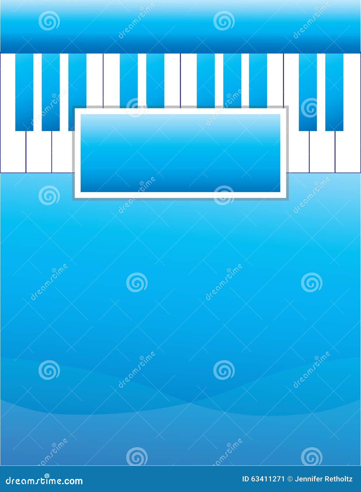 Blue Piano Lesson Background Stock Illustration - Illustration of ...