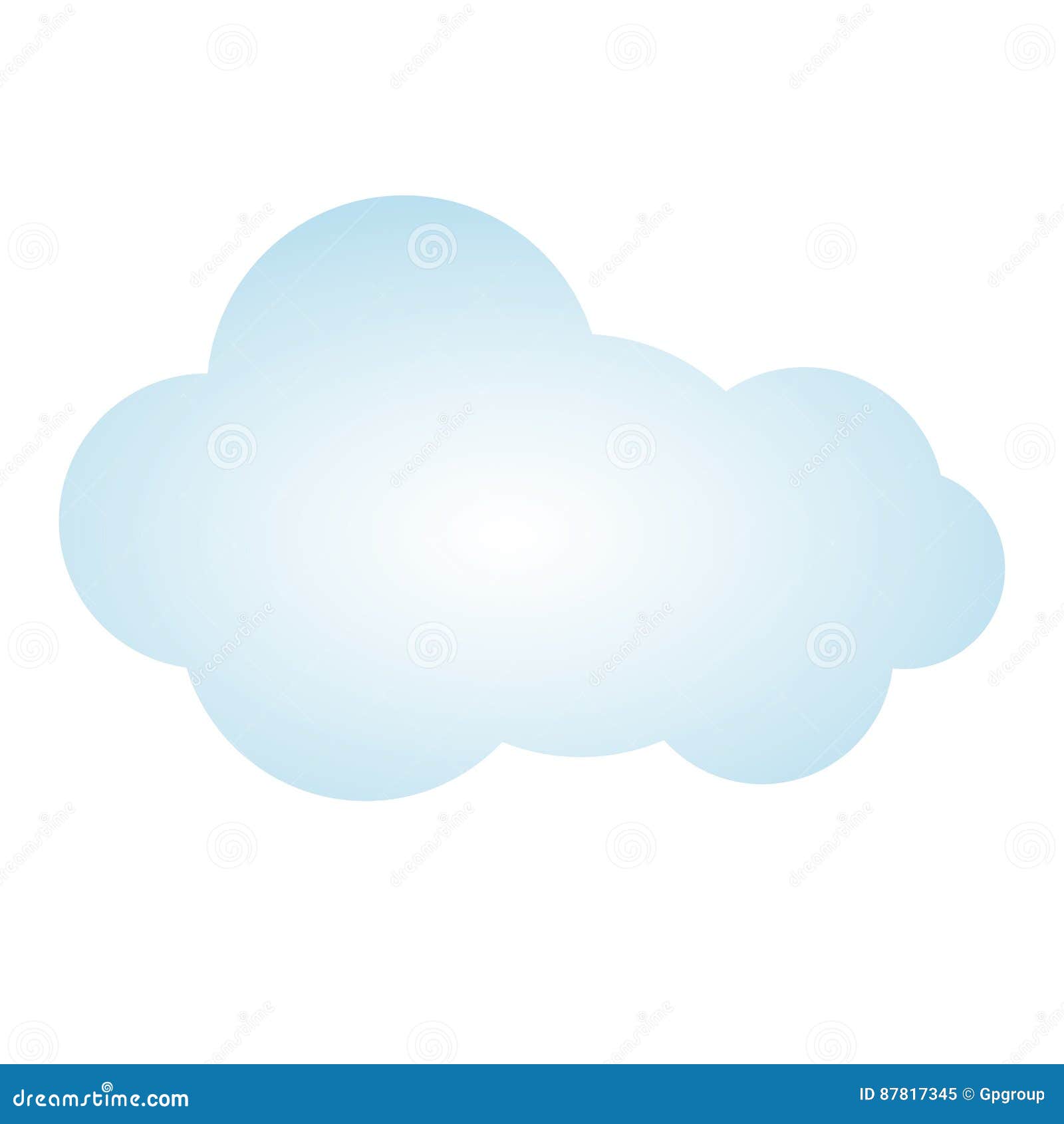 Blue Picture Cloud Cumulus Climate Design Stock Illustration ...