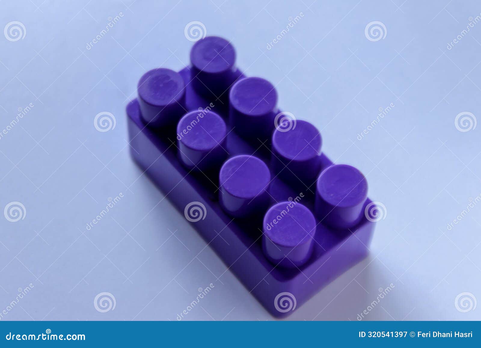 Blue Piece of Block. Top Angle View of Lego Brick on White Background ...