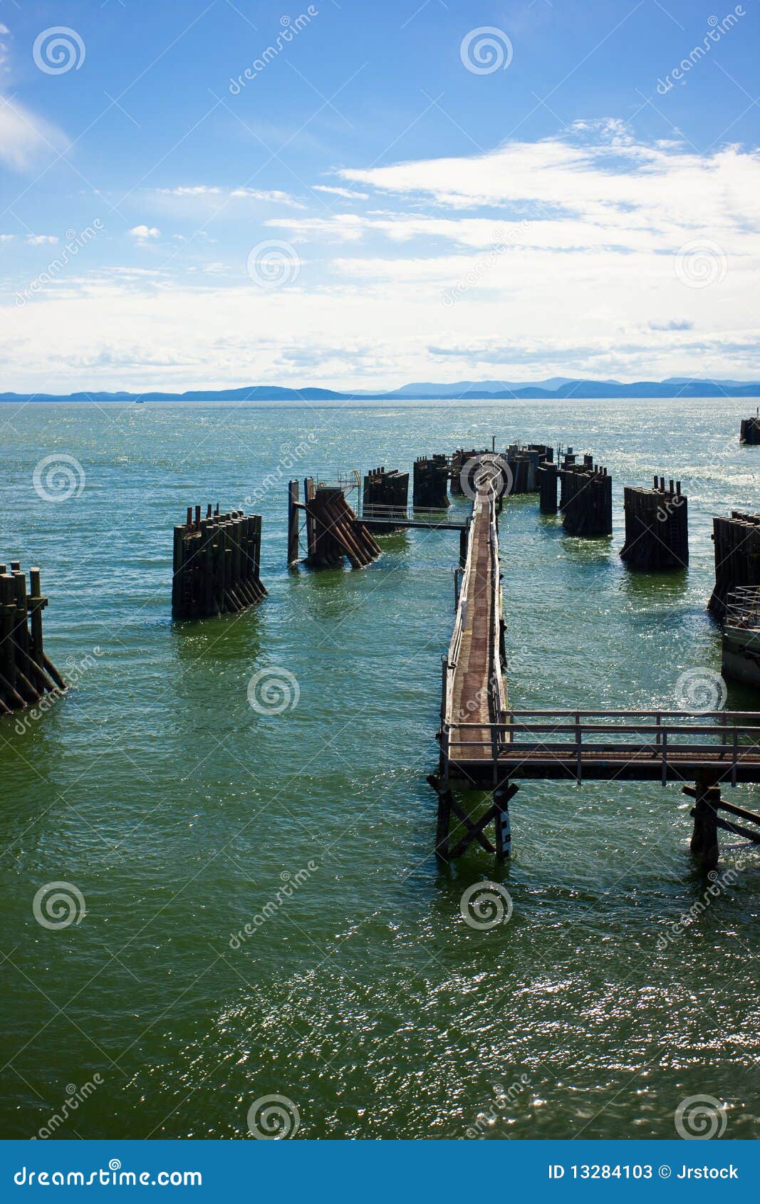 Blue Pier stock image. Image of planks, remote, rickety - 13284103