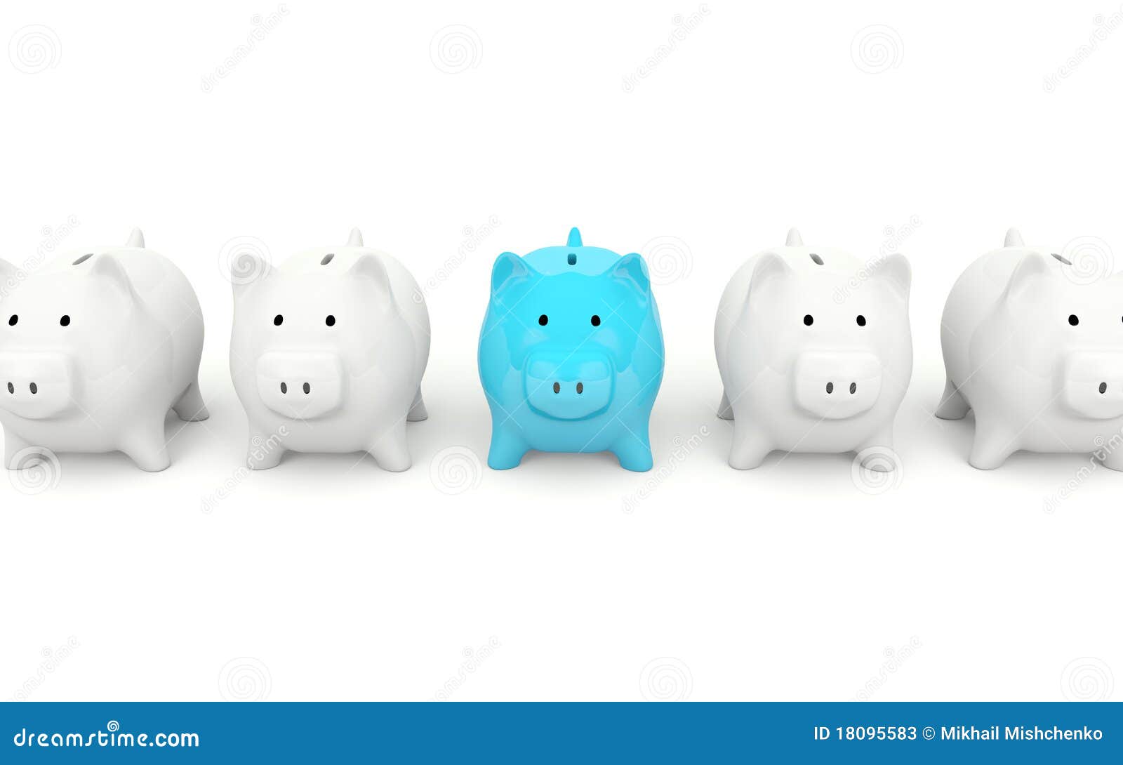 Blue piggy bank stock illustration. Illustration of savings - 18095583