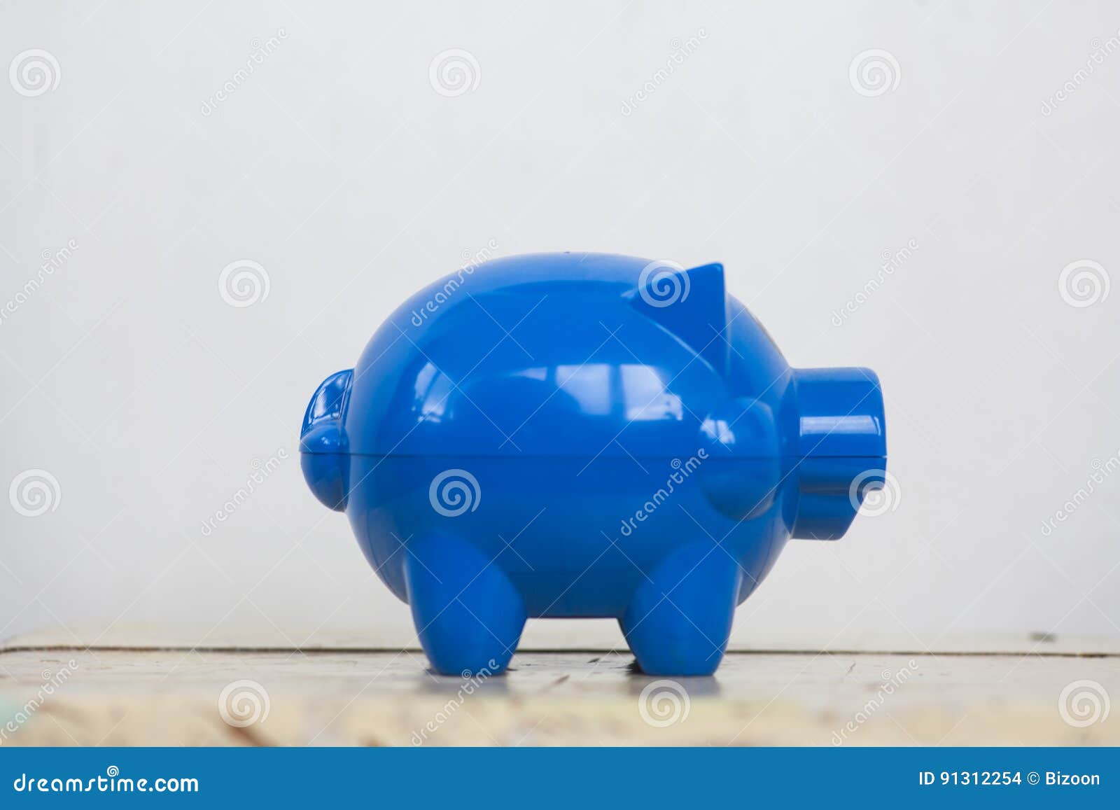 Blue piggy bank stock photo. Image of success, retirement - 91312254