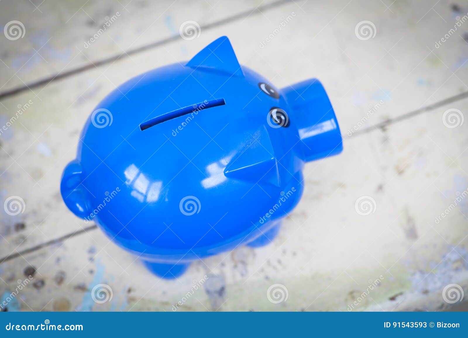 Blue piggy bank stock image. Image of earnings, currency - 91543593