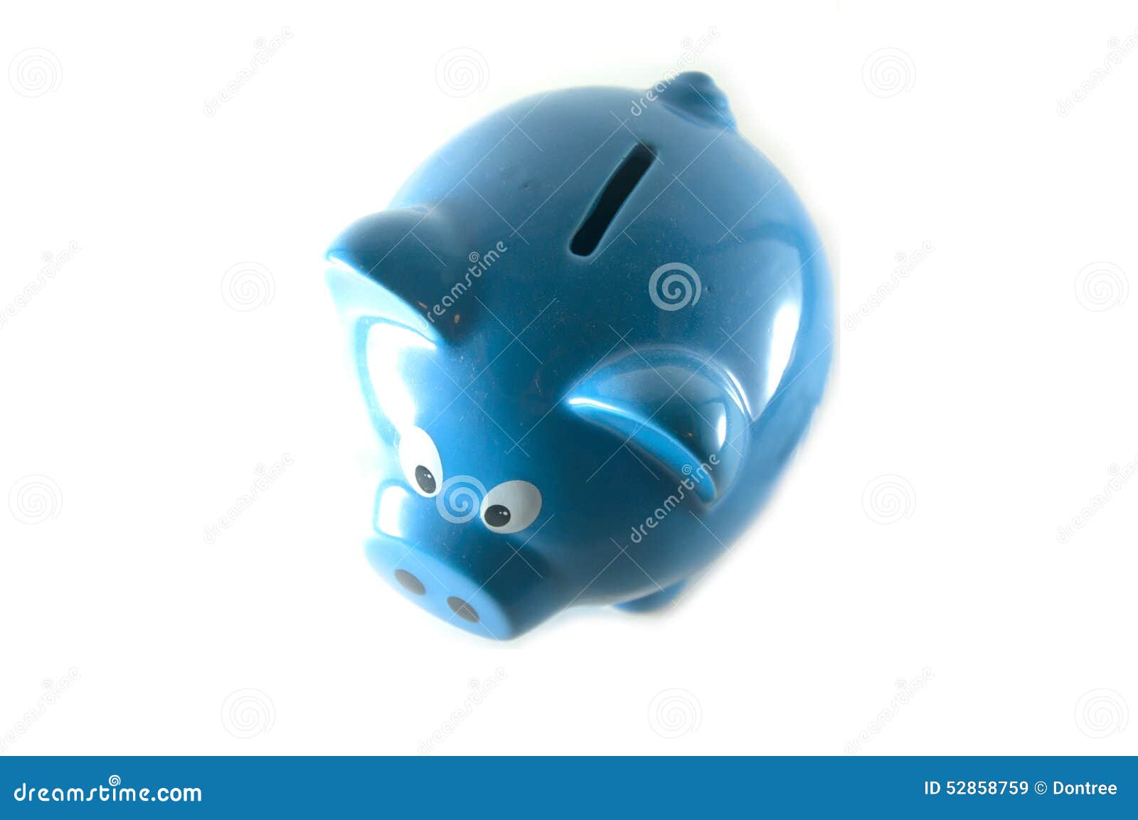 Blue piggy bank stock image. Image of bank, piggy, banking - 52858759