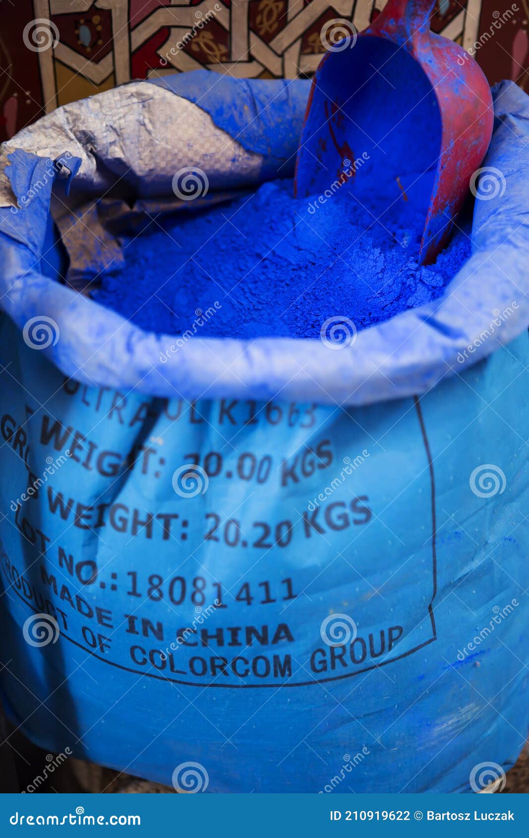 Blue Pigment Powder Micro Cobalt, Morocco Stock Photo - Image of ...