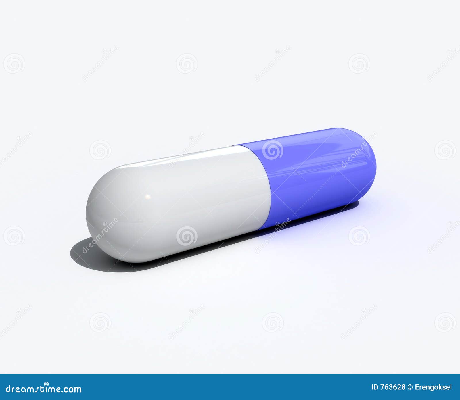 Blue Pill stock illustration. Illustration of white, healthy - 763628