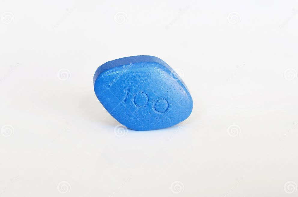 Blue Pill for Erectile Dysfunction Treatment Stock Photo - Image of ...