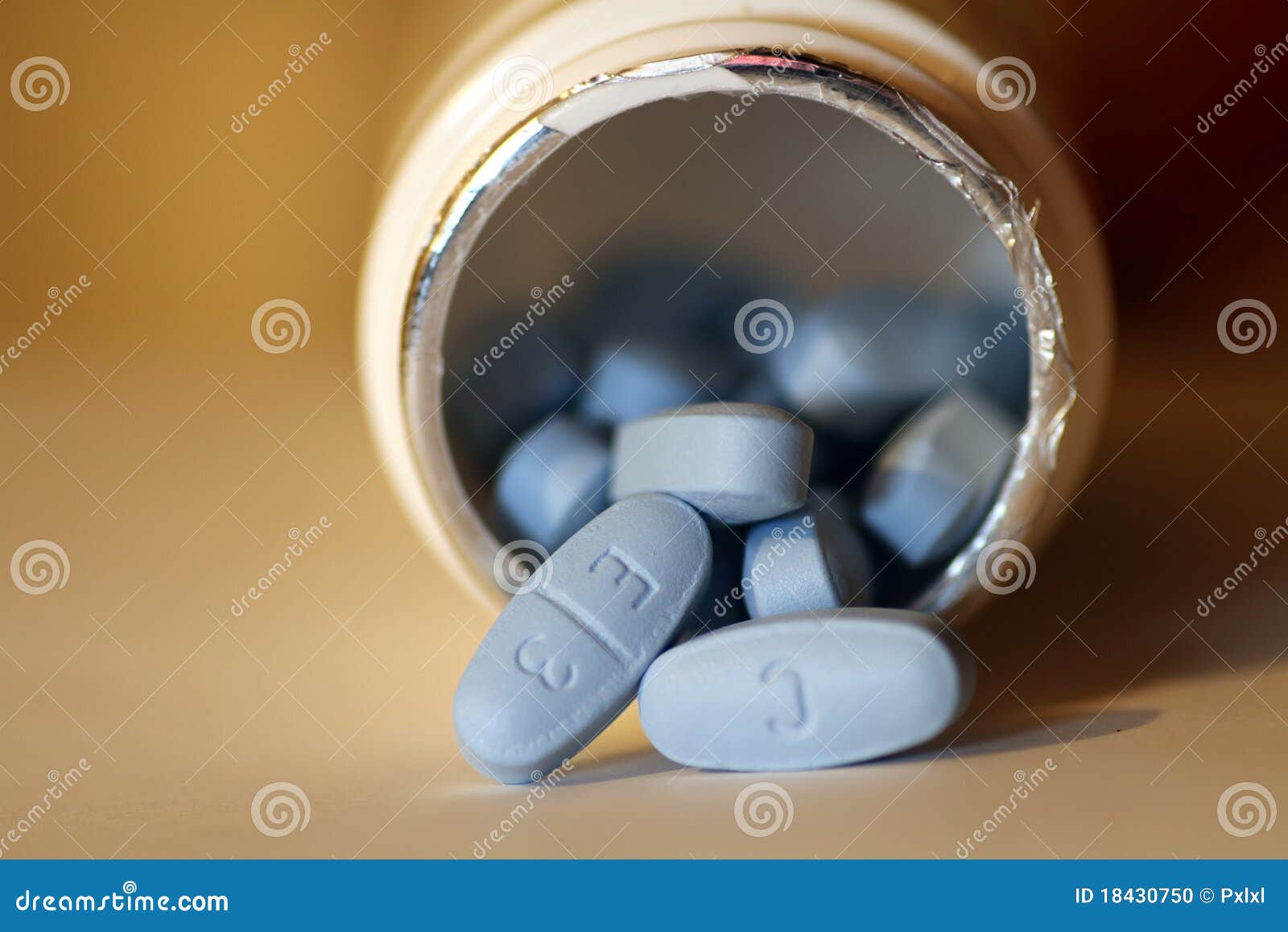 Blue pills stock photo. Image of drugs, headache, isolated - 18430750