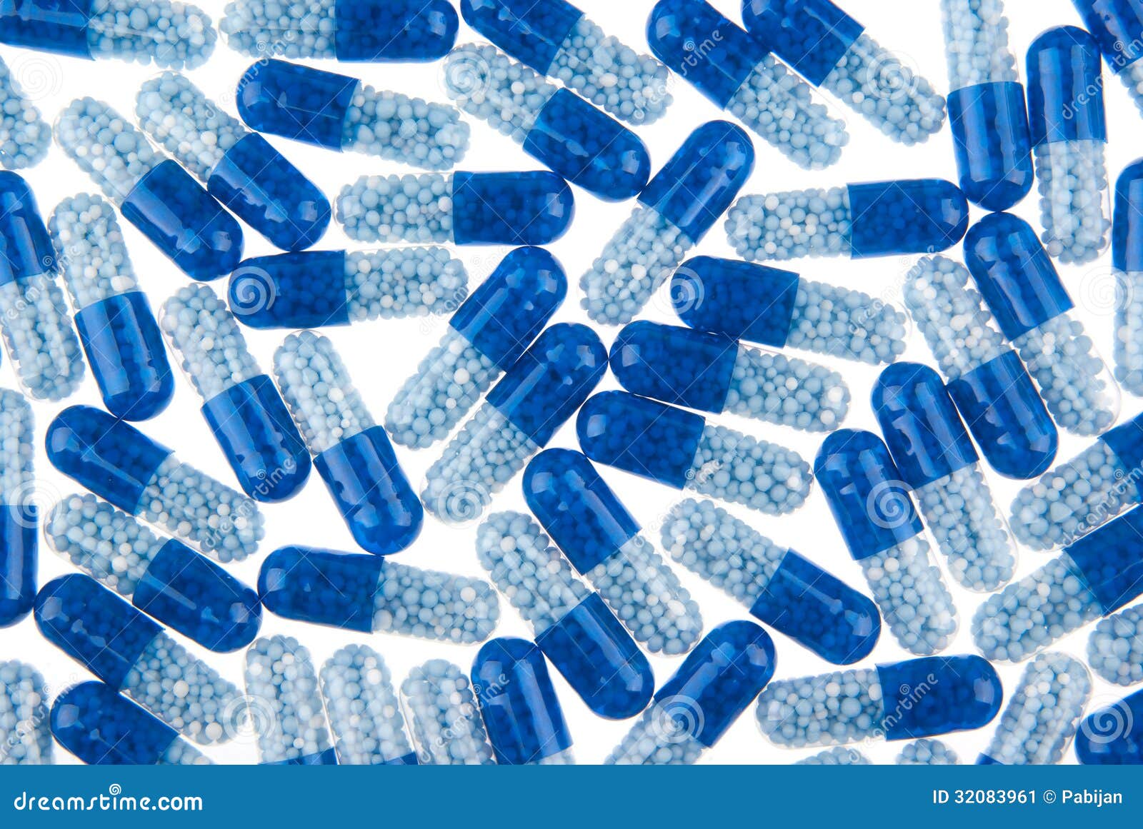 Blue Pills Background Isolated Stock Image - Image of abstract ...