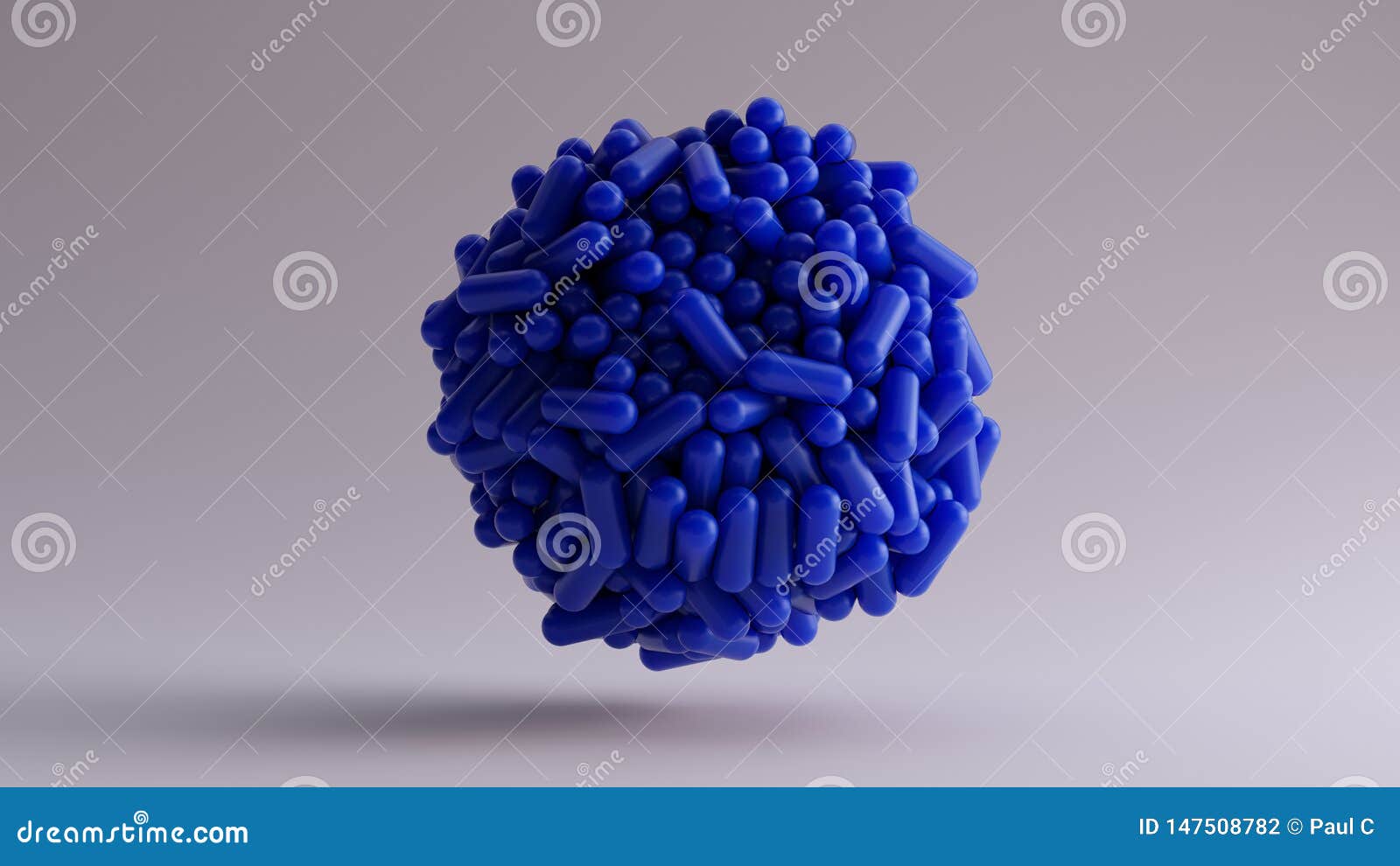 Blue Pills Formed into a Sphere Stock Illustration - Illustration of ...