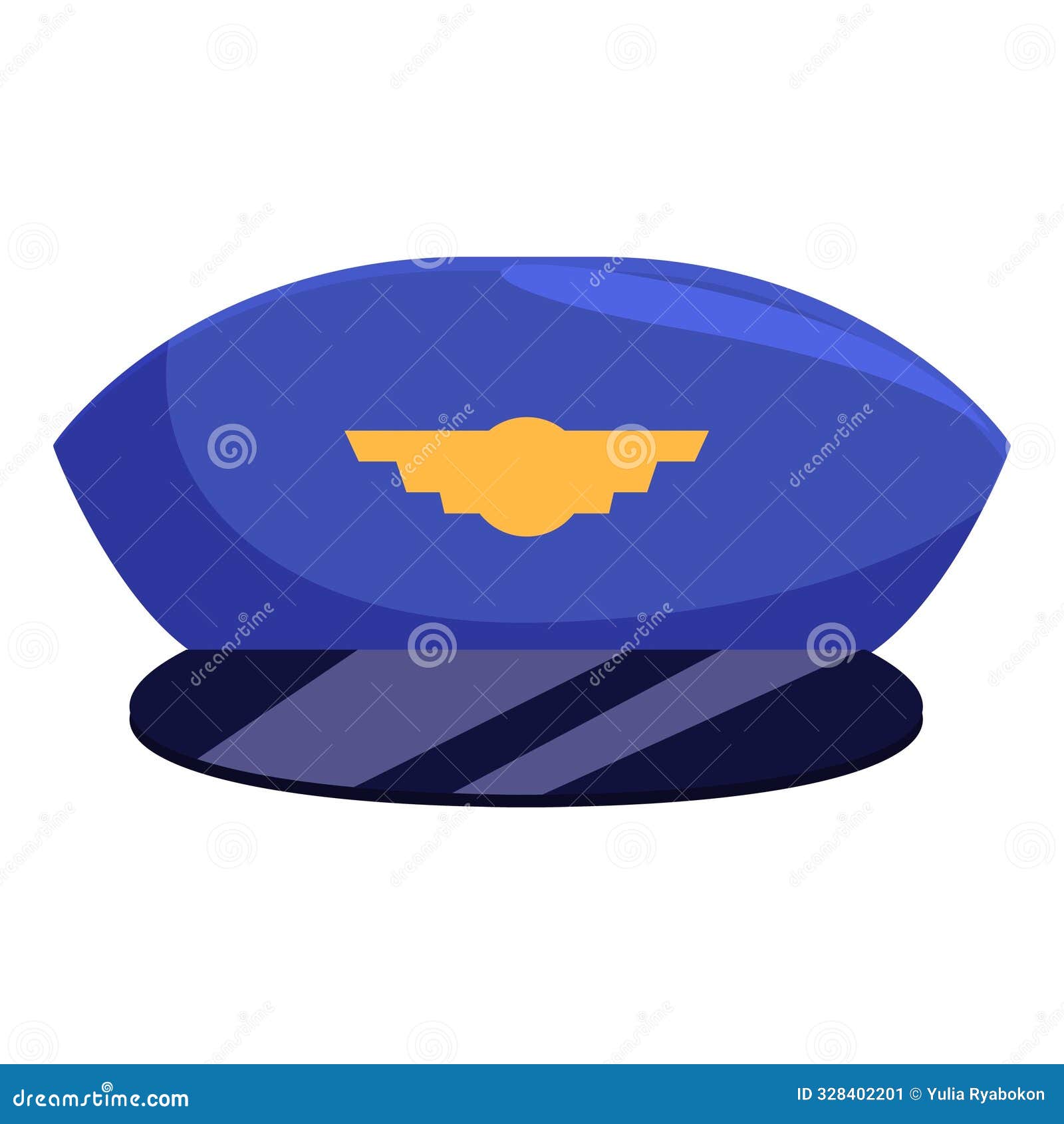 Blue Pilot Wing Emblem, Badge Or Logo Symbol In Duotone Style. 3d ...