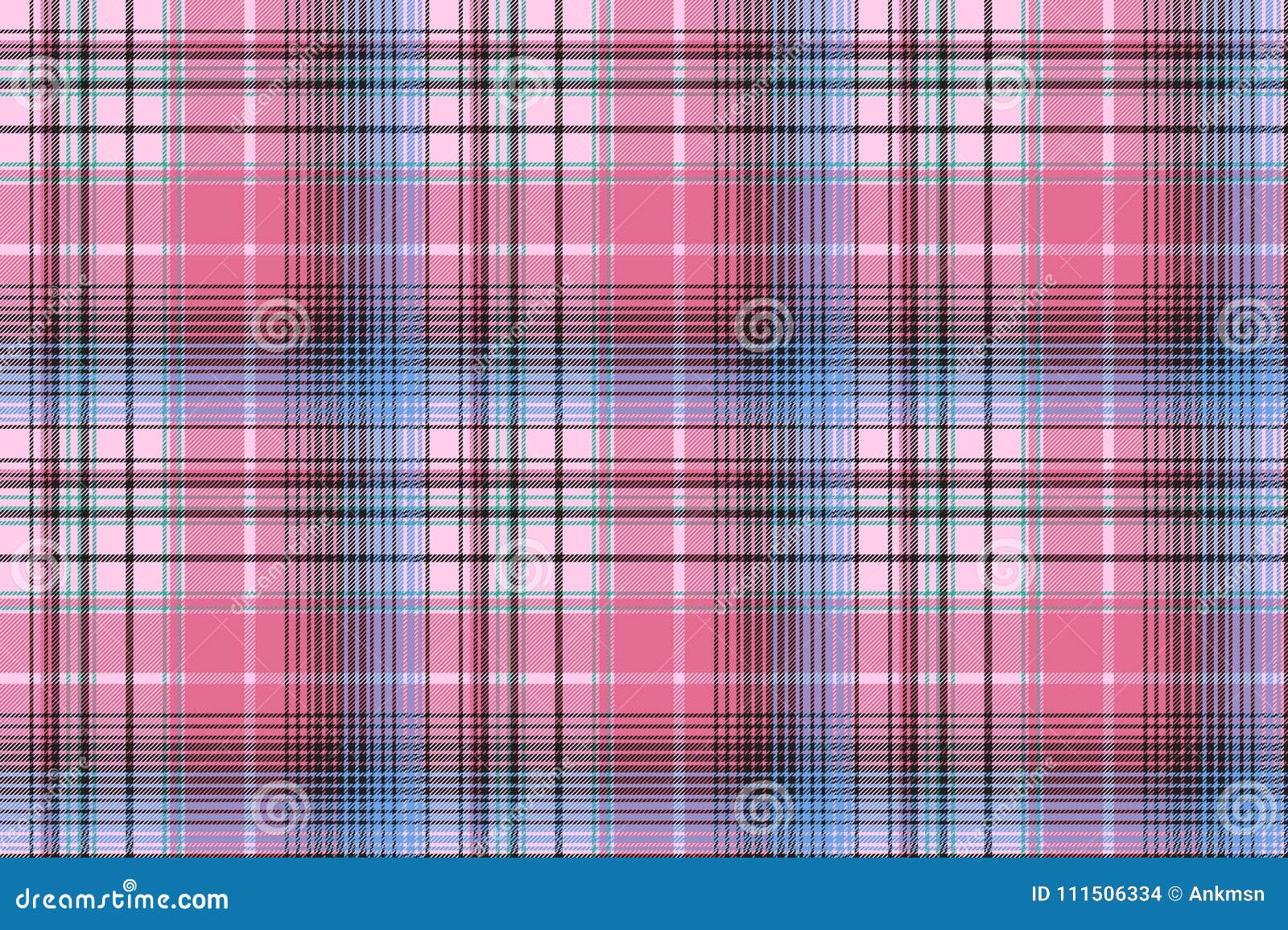 Blue Pink Abctract Check Plaid Seamless Pattern Stock Vector ...