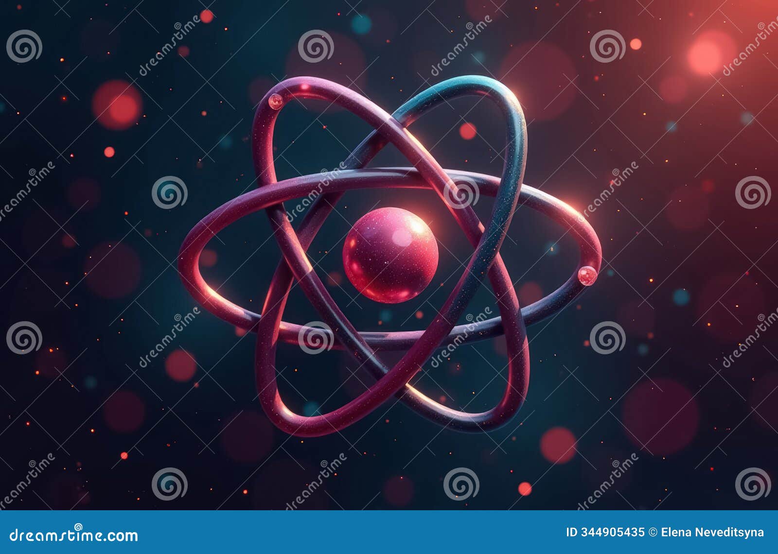The Blue and Pink Atom is a Symbol of the Nuclear Industry in Space ...