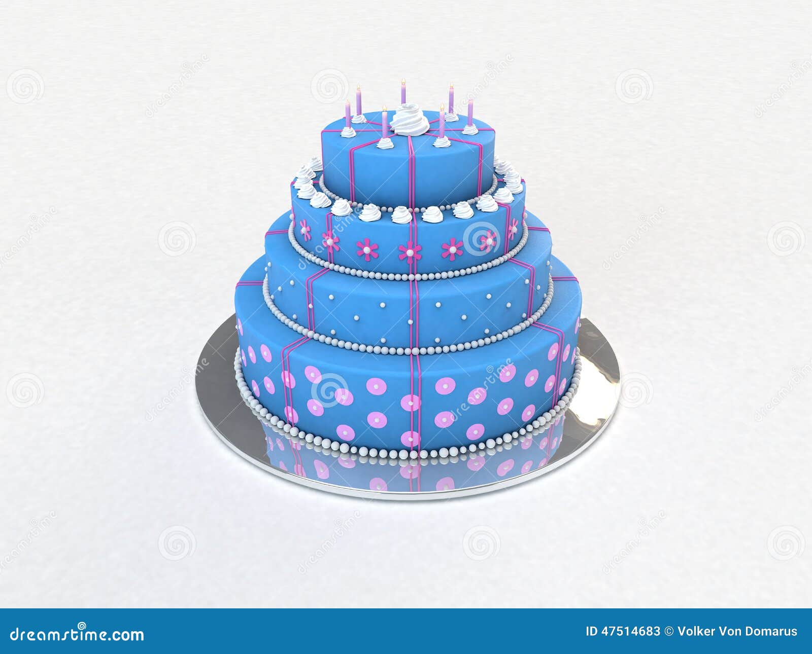 Blue Pink Cake stock illustration. Illustration of pink - 47514683
