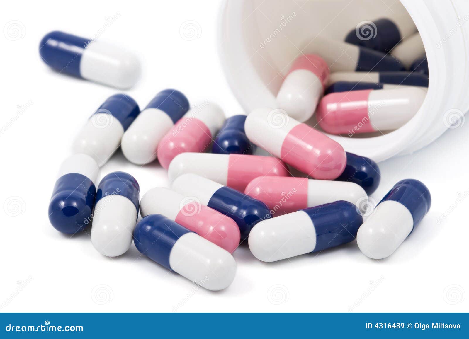 Blue and Pink Capsule Pills Stock Image - Image of health, hospital ...