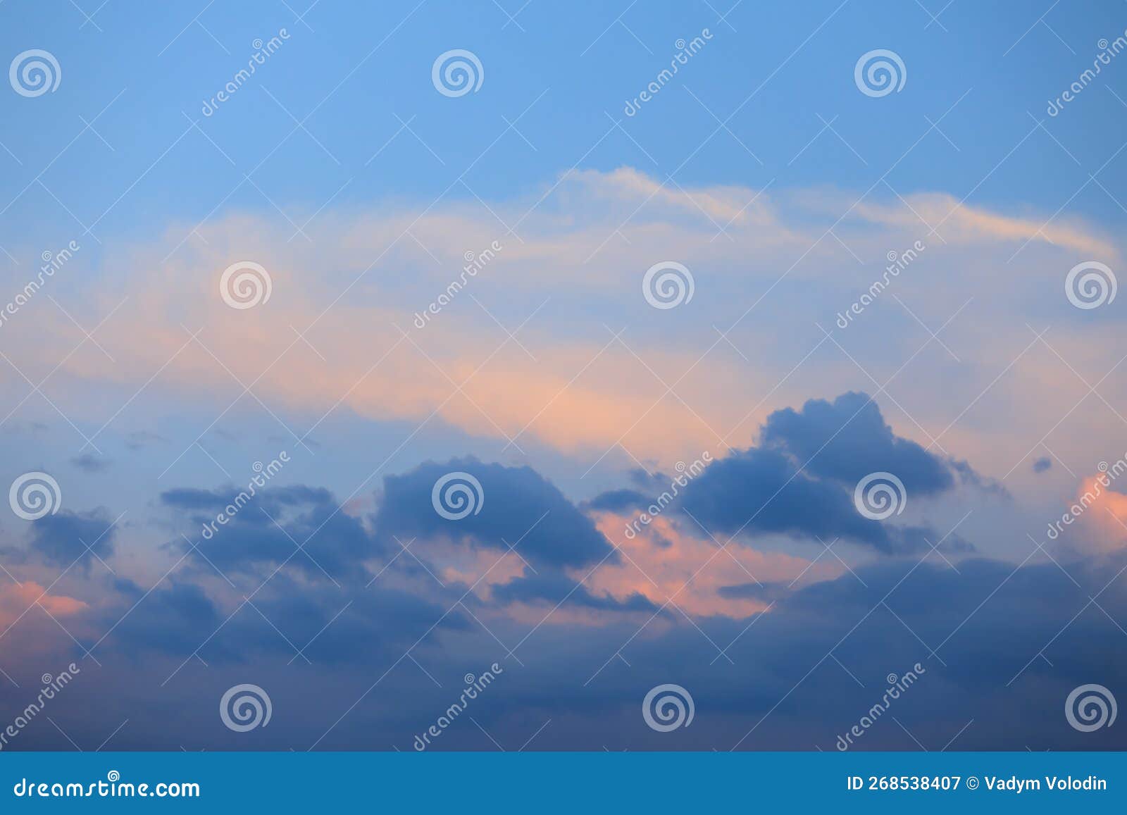 Blue and Pink Clouds at Sunset Stock Image - Image of cloudscape ...
