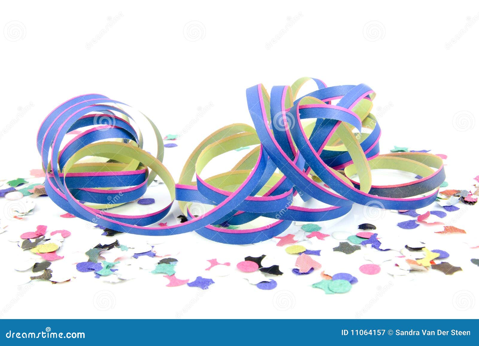Blue Pink Colored Party Streamer Stock Image - Image of streamer ...