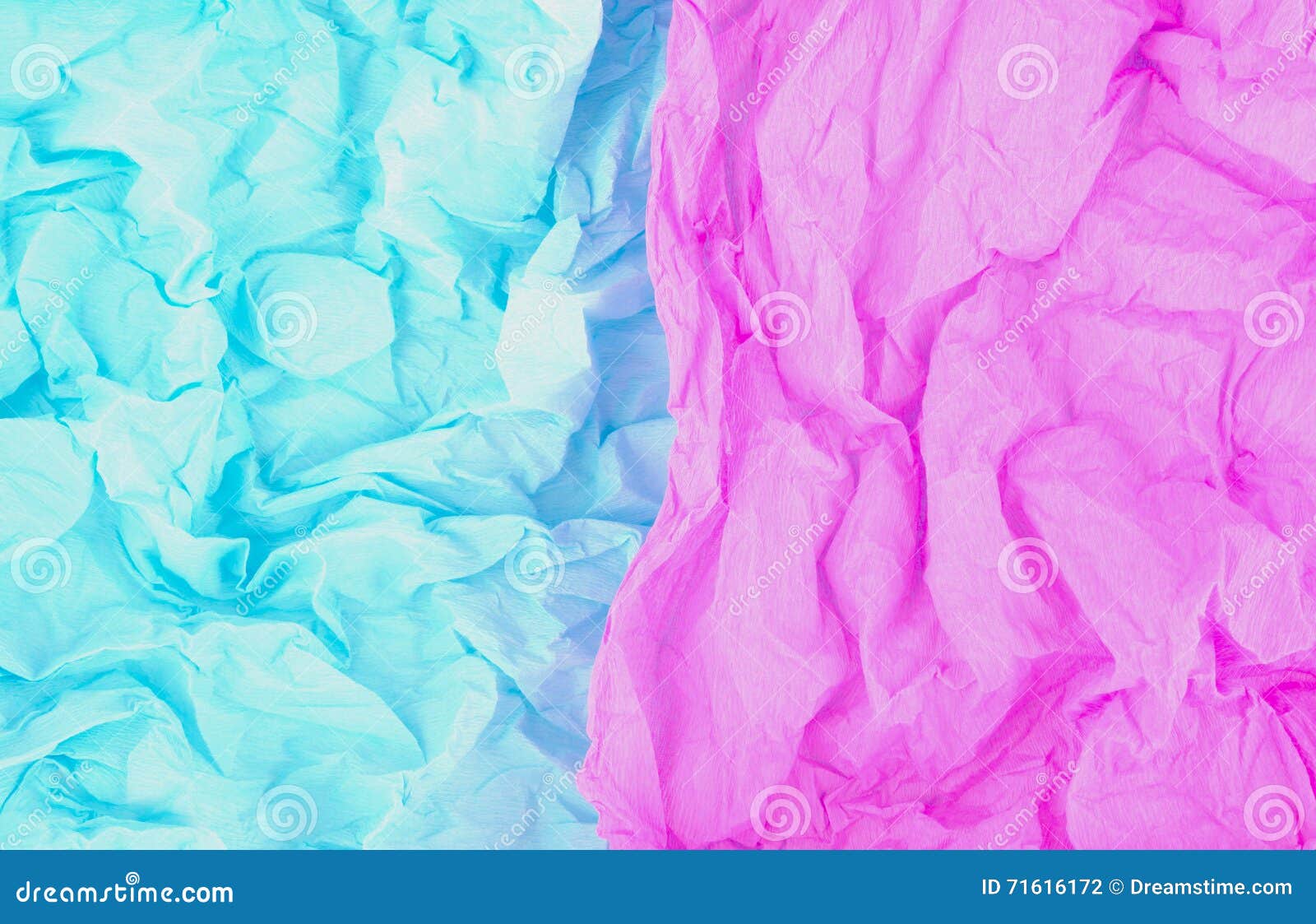 Blue and Pink Crumpled Paper Stock Photo - Image of grunge, folded ...