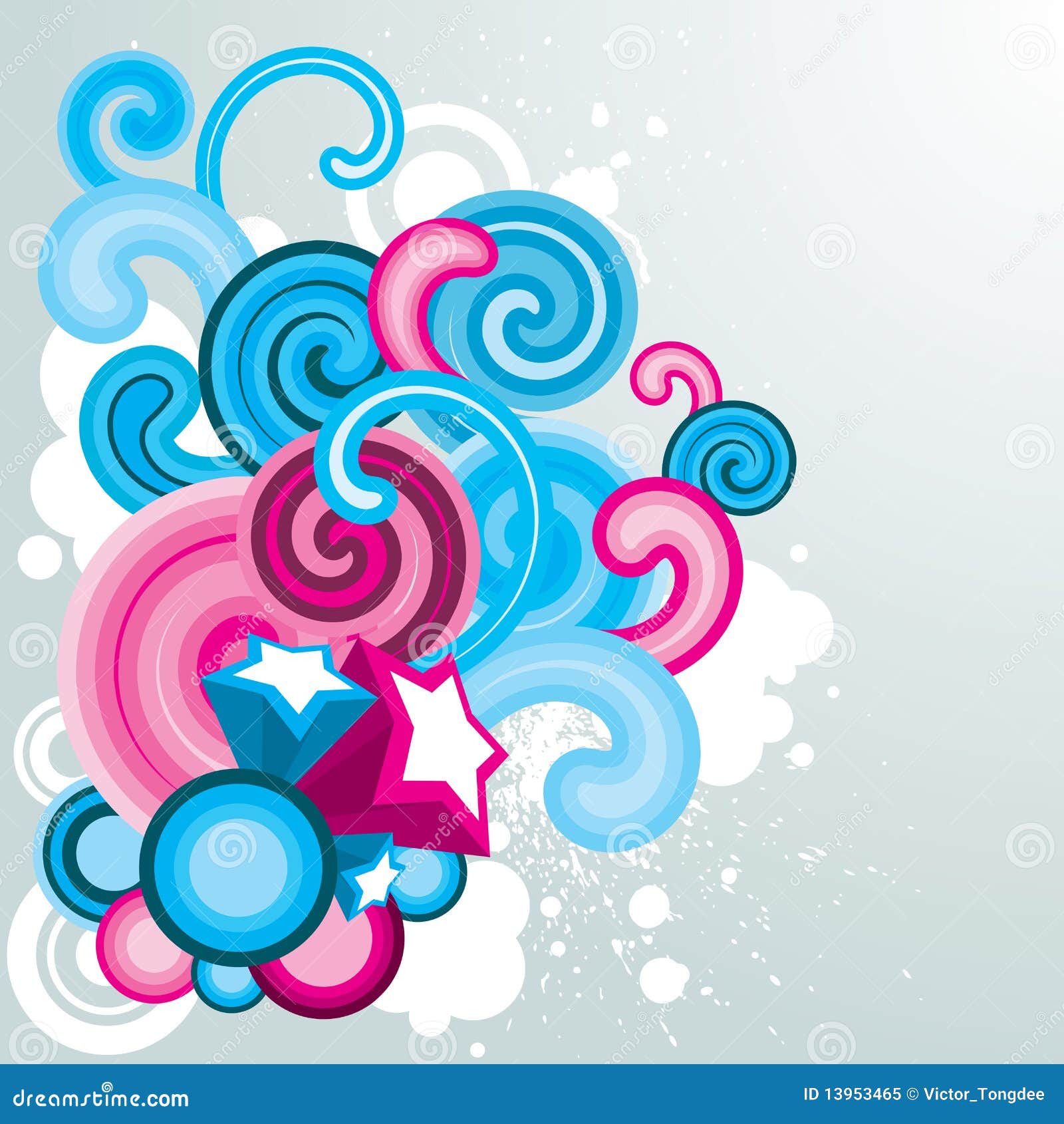 Blue_and_pink_design_element Stock Illustration - Illustration of ...