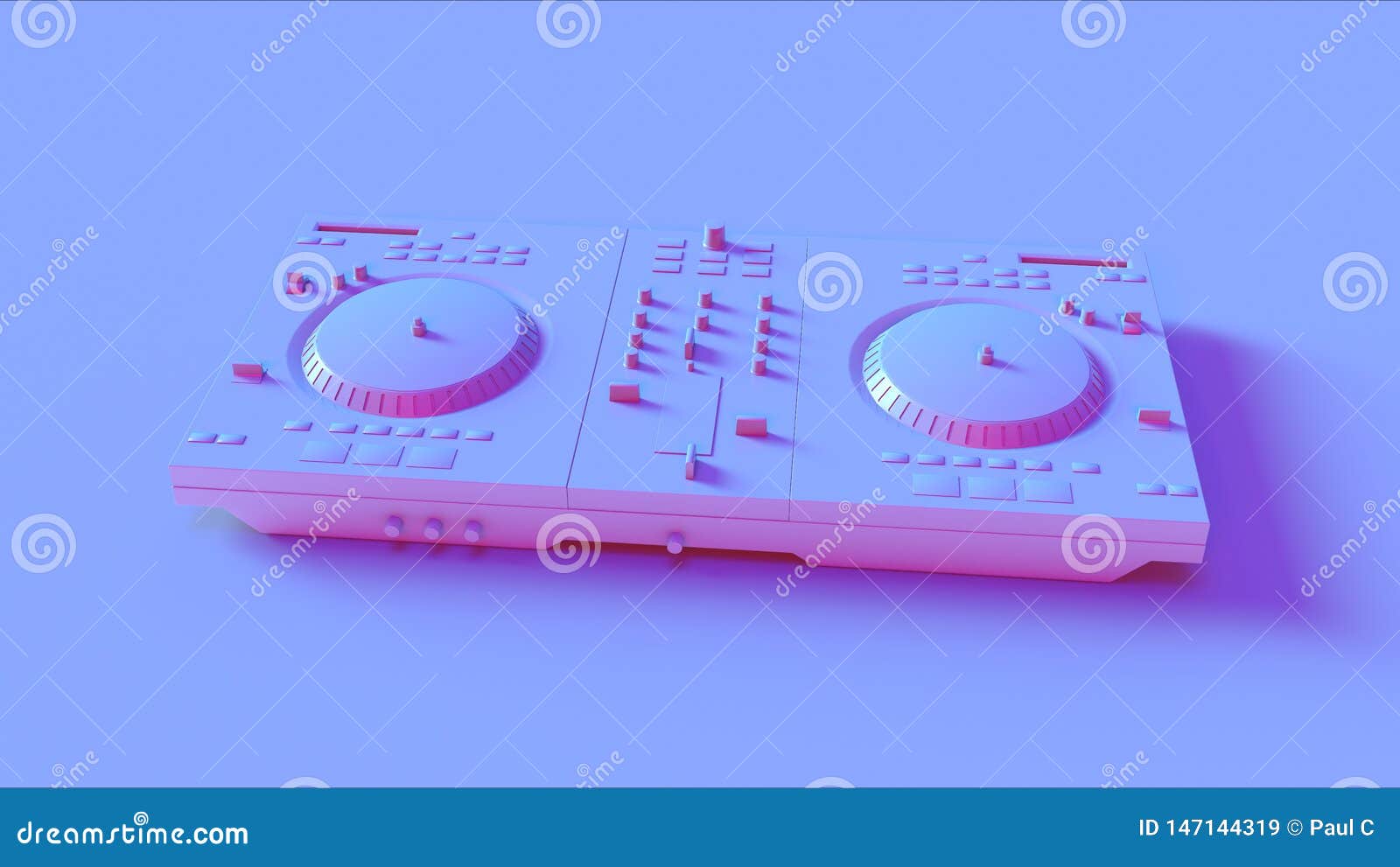 Blue Pink DJ Decks stock image. Image of creative, pink - 147144319