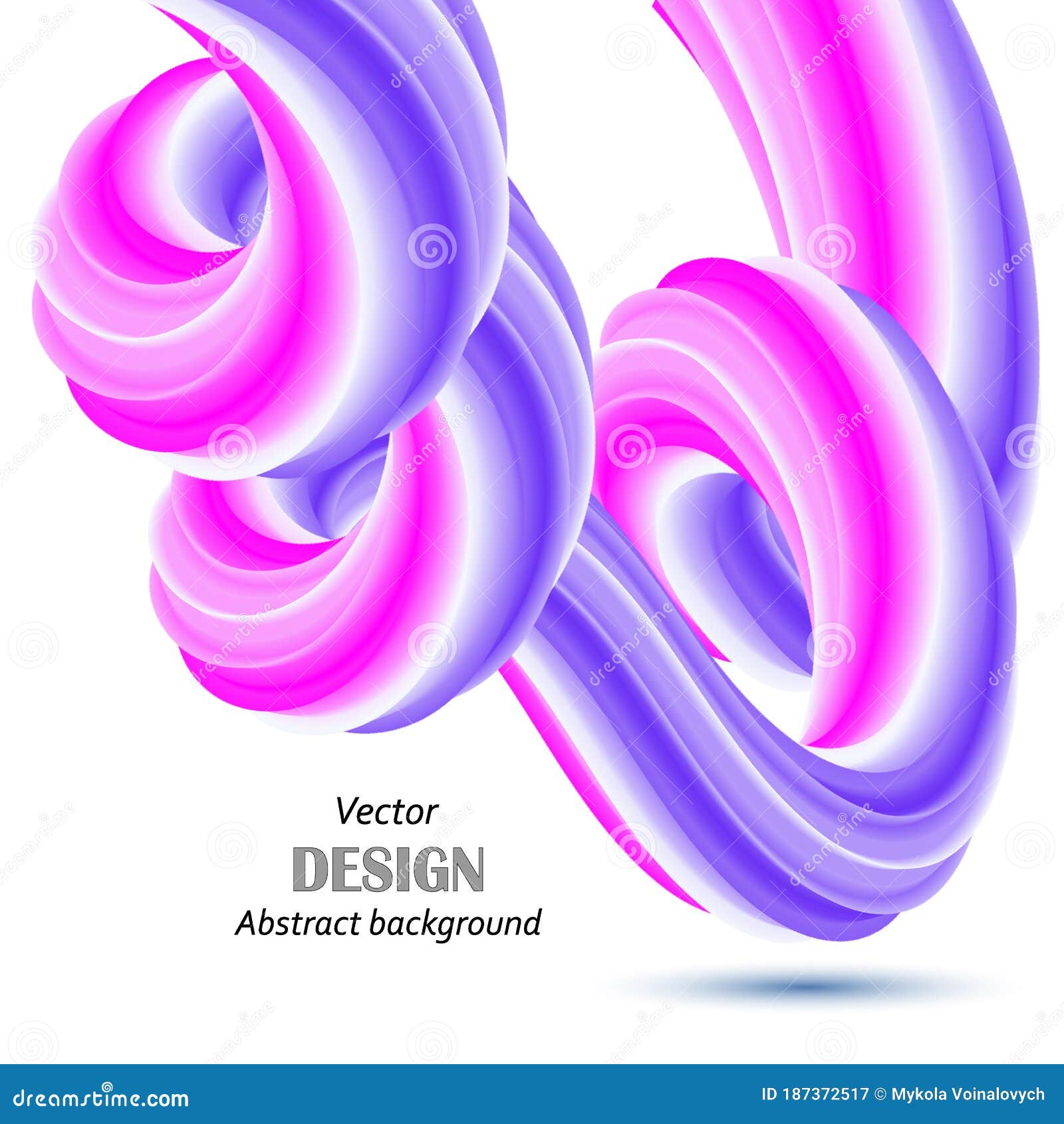 Pink Flow Poster. Headline Cover. Neon Dynamic Vector Illustration ...