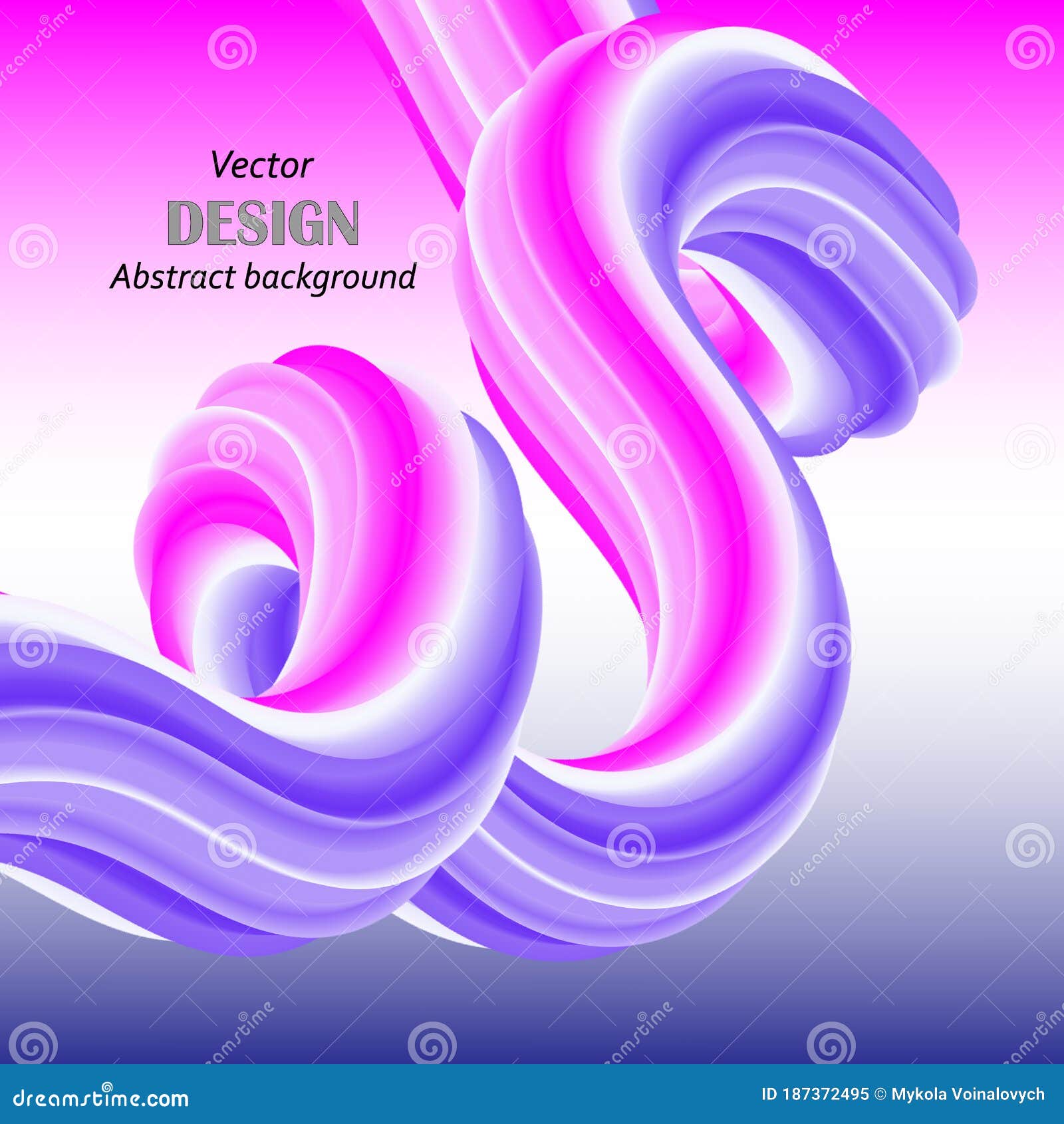 Pink Flow Poster. Headline Cover. Neon Dynamic Vector Illustration ...