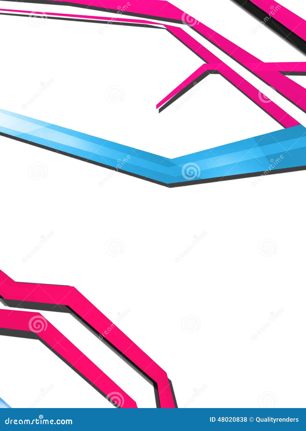 Blue And Pink Line On Corner, Abstract Background Stock Photo - Image ...