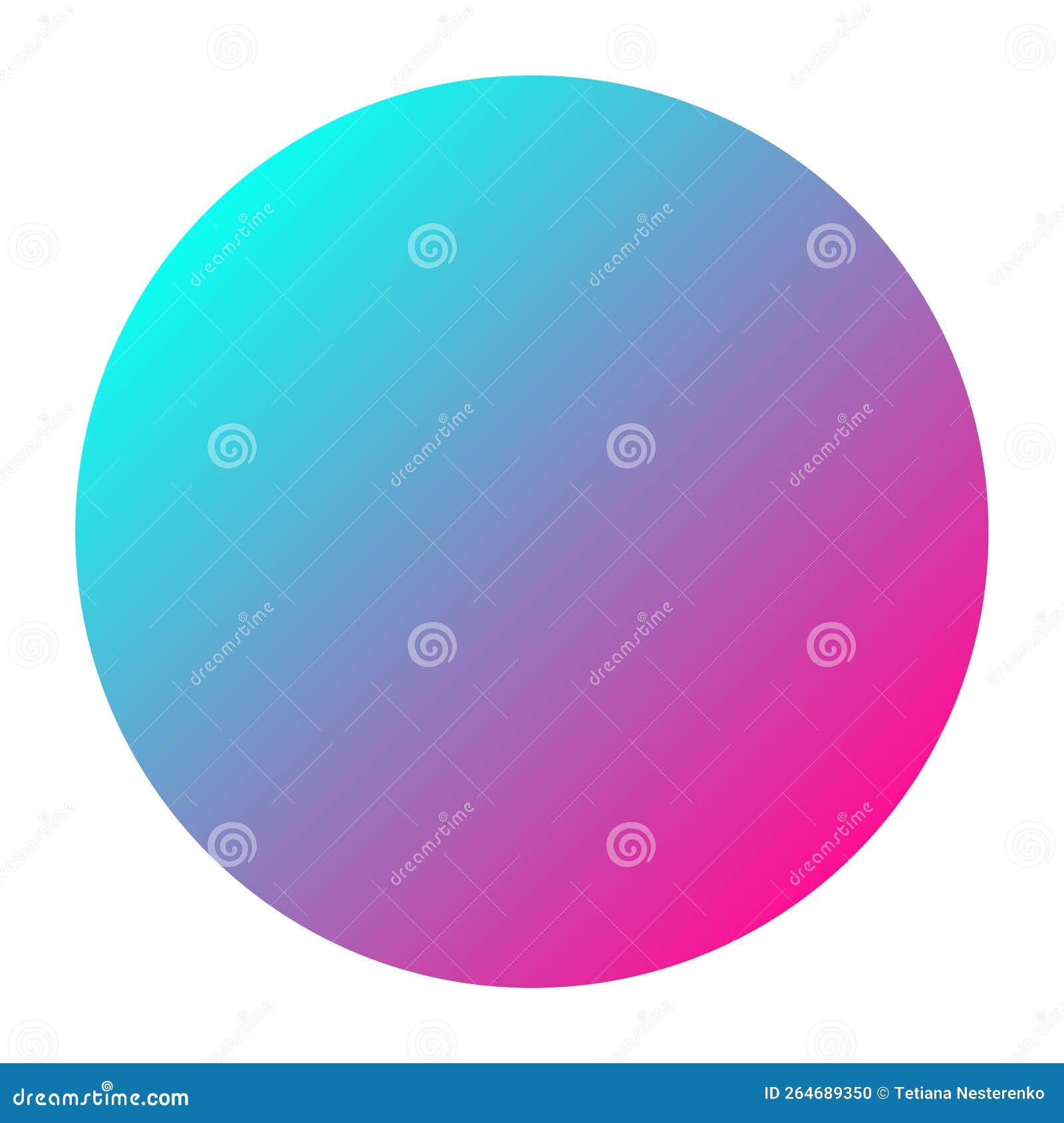 Blue Pink Linear Gradient Circle Brochure Element Design Stock Vector ...
