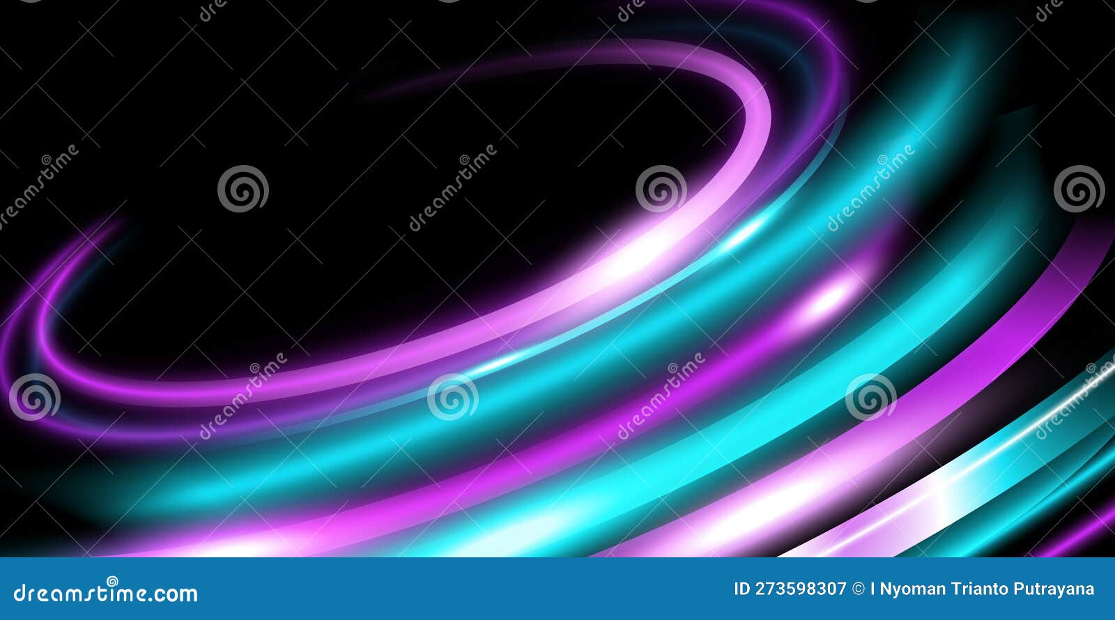 Blue and Pink Neon Light Lines Background. Stock Vector - Illustration ...