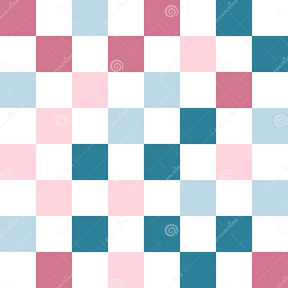 Blue and Pink Pastel Checkerboard Pattern Background. Stock Vector ...
