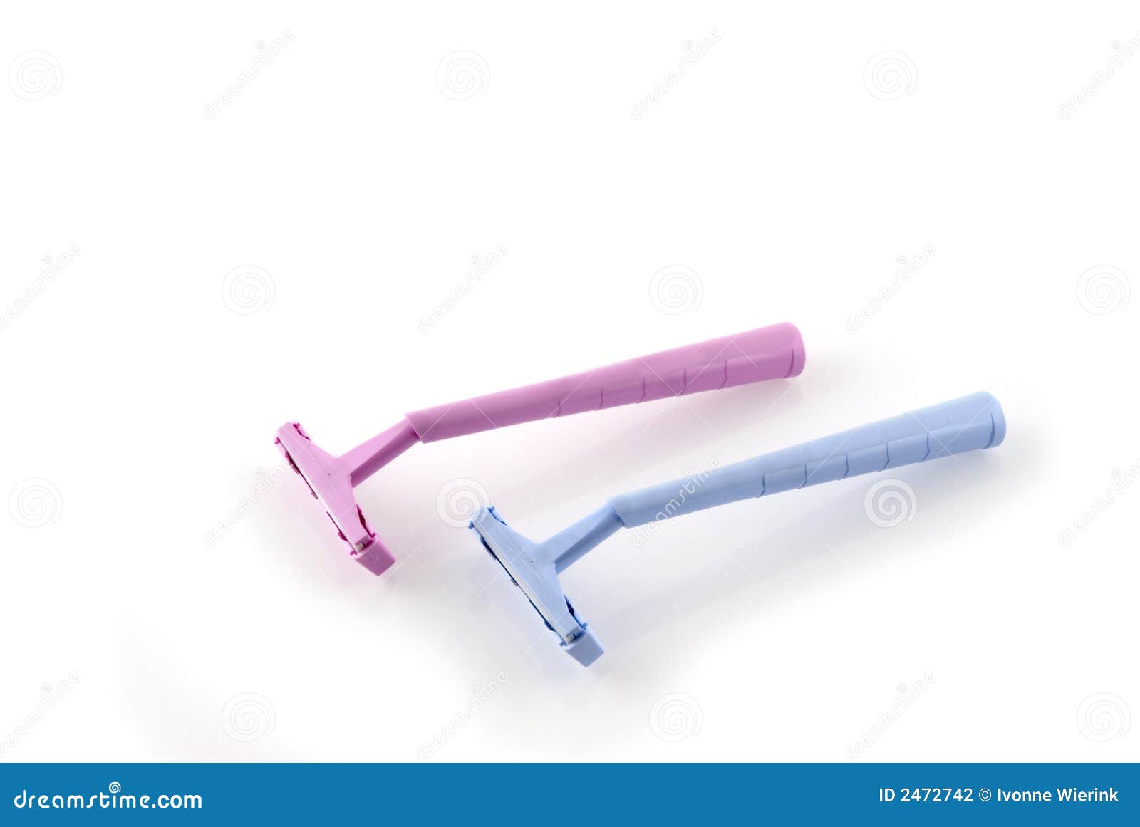 Blue and pink razors stock photo. Image of closeup, background - 2472742