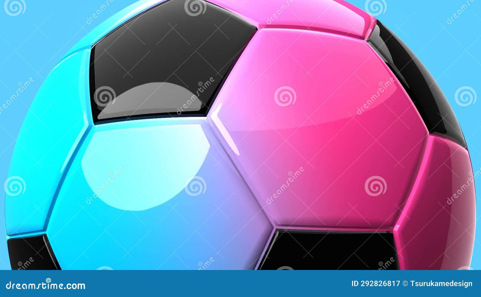 Blue and Pink Soccer Ball on Blue Background. Stock Video - Video of ...