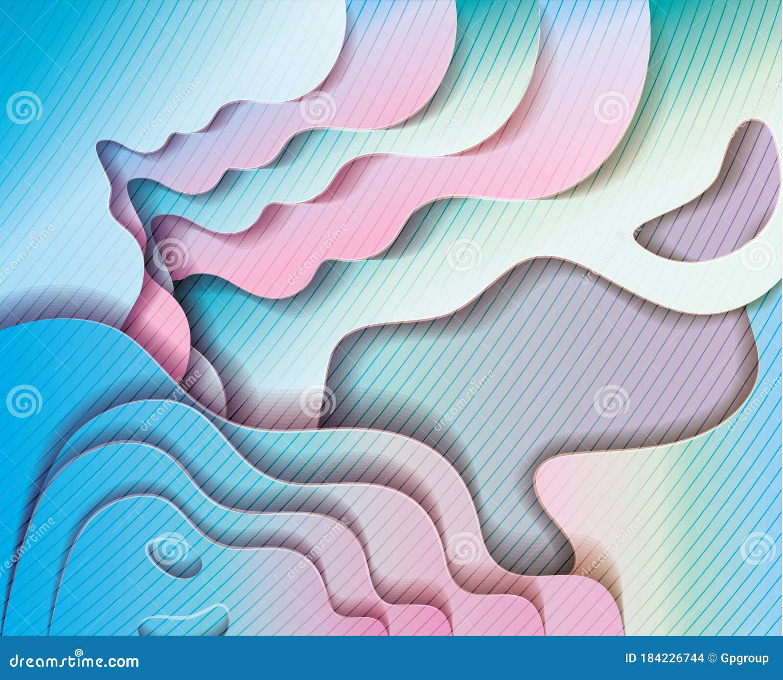 Blue and Pink Waves Background Vector Design Stock Vector ...