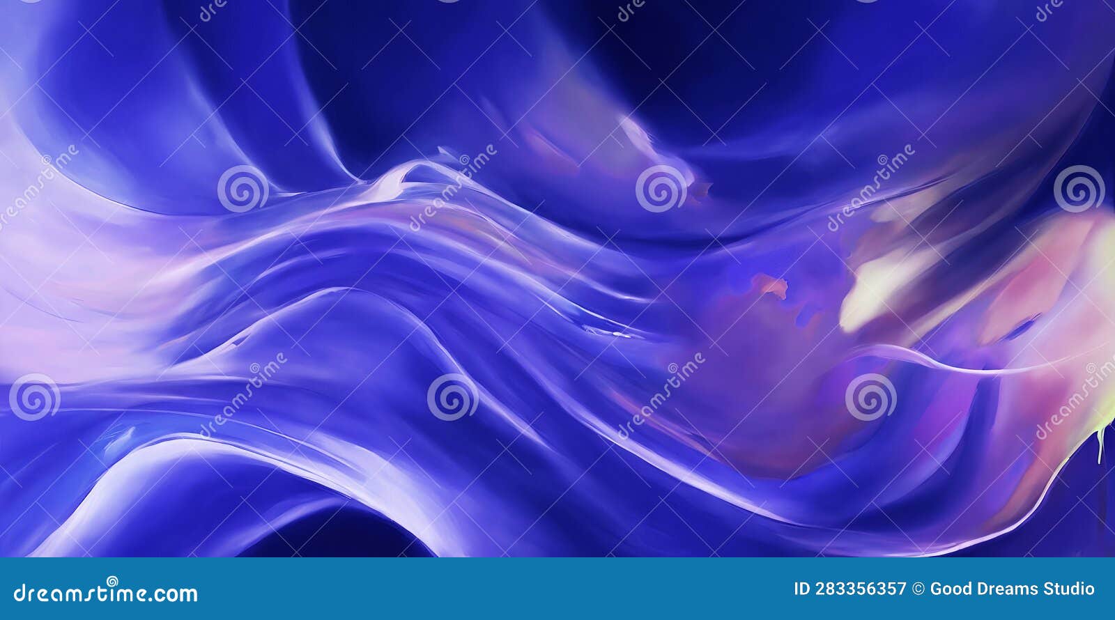 Blue-Pink Wavy Background. Abstract Art Wallpaper Stock Illustration ...