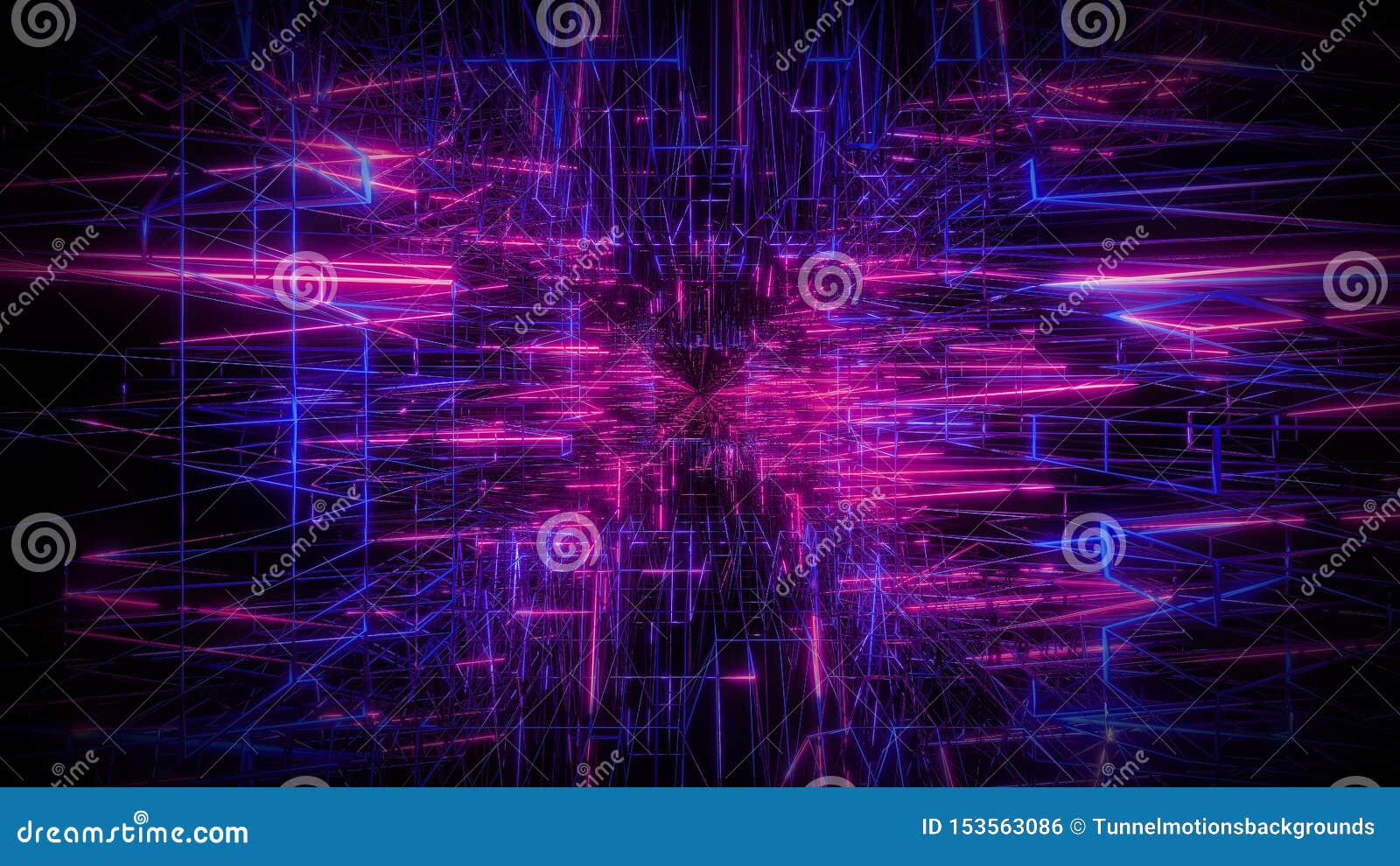 Blue Pink Wireframe Visual Design Background 3d Rendering Stock ...