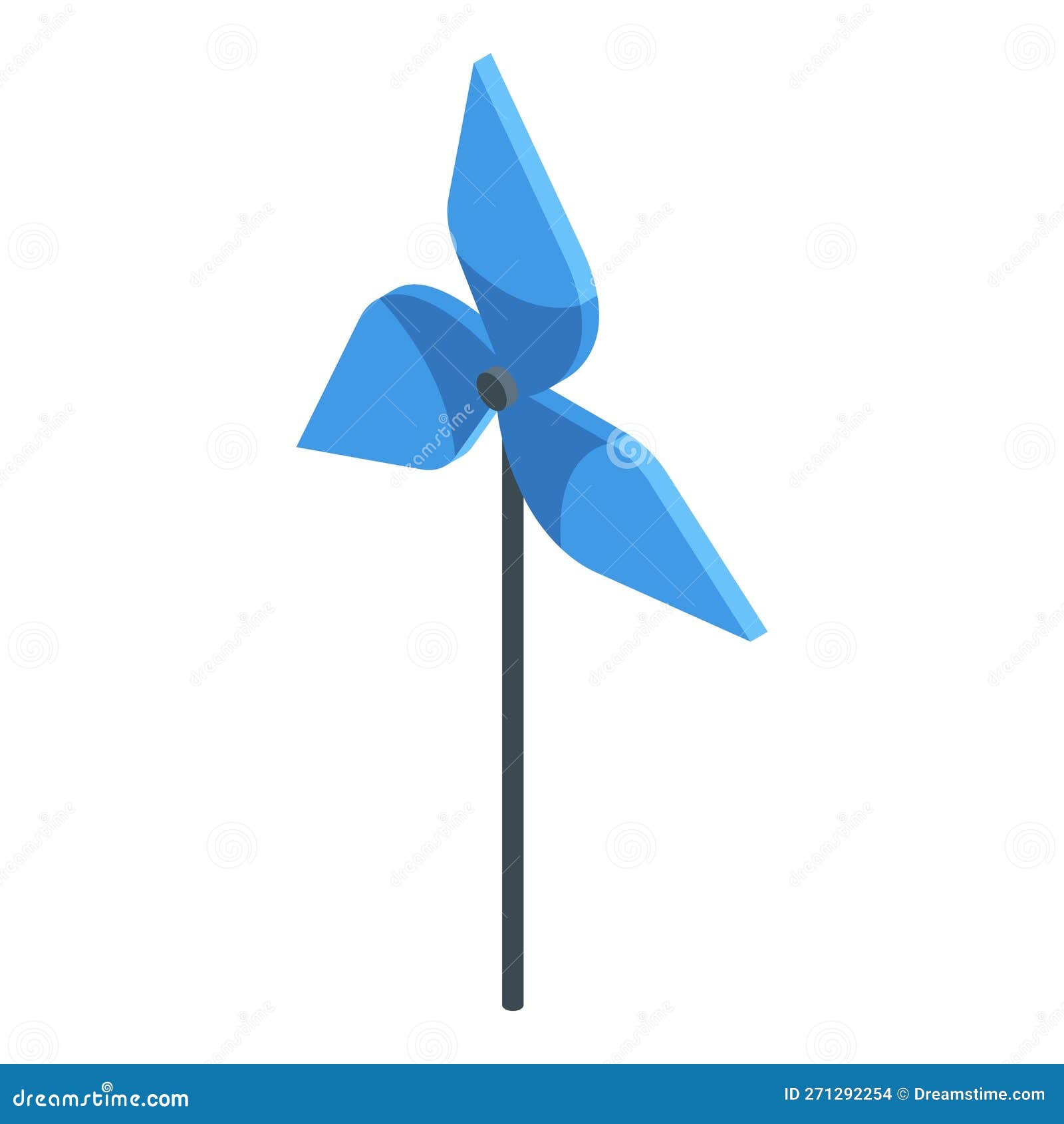 Blue Pinwheel Icon Isometric Vector. Weather Vane Stock Illustration ...