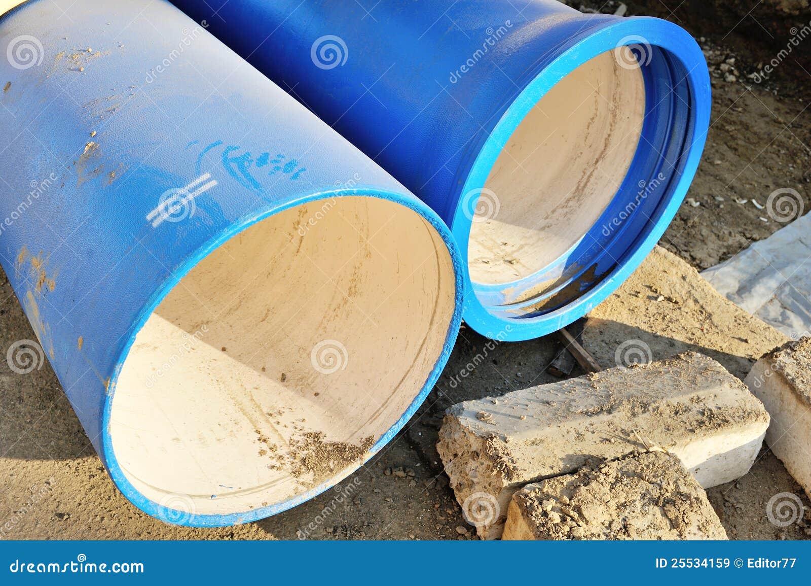 Blue pipes stock image. Image of industrial, transportation - 25534159
