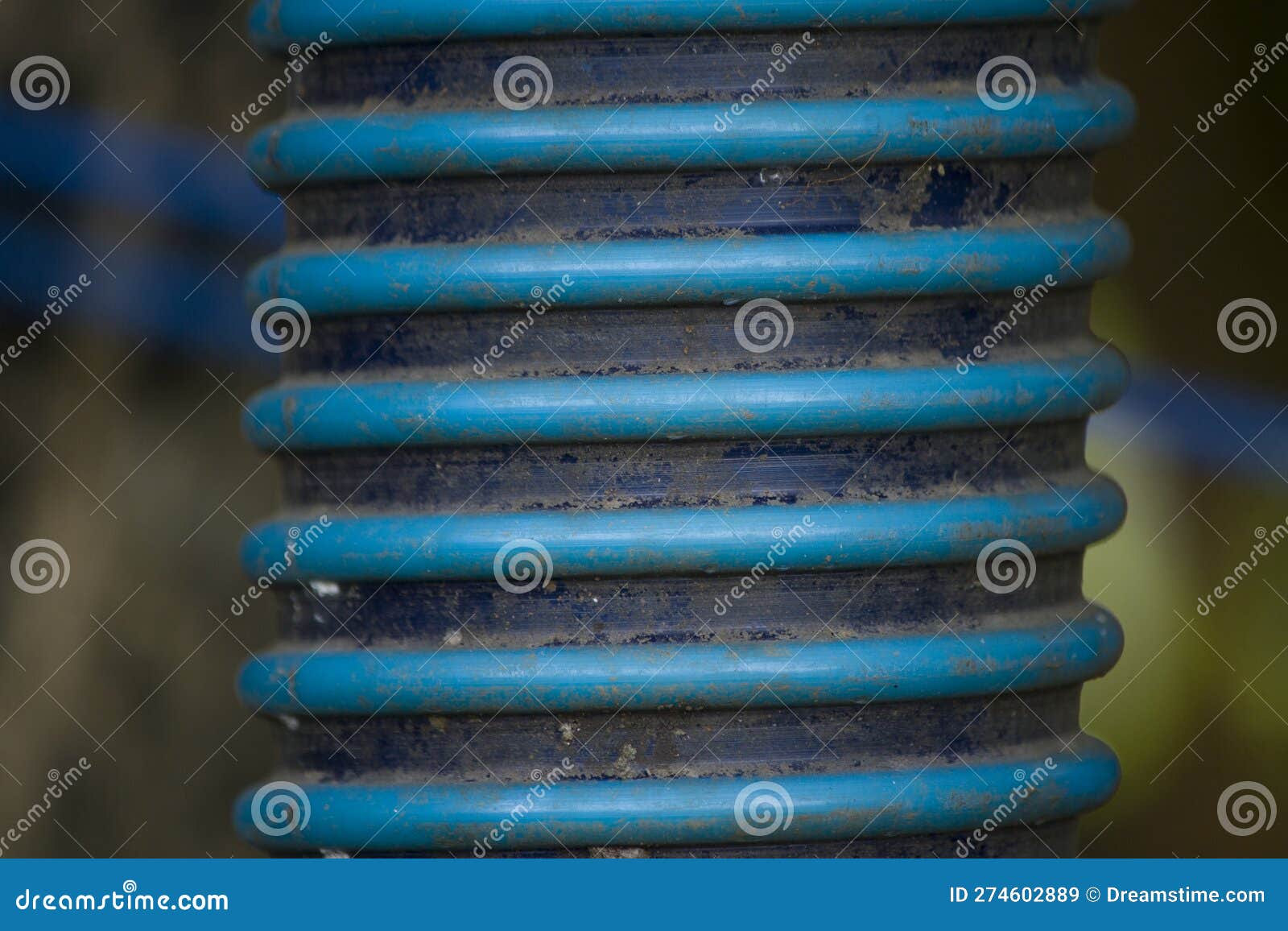 Big Blue Pipe or Hose for Transfering Water Stock Image - Image of wing ...