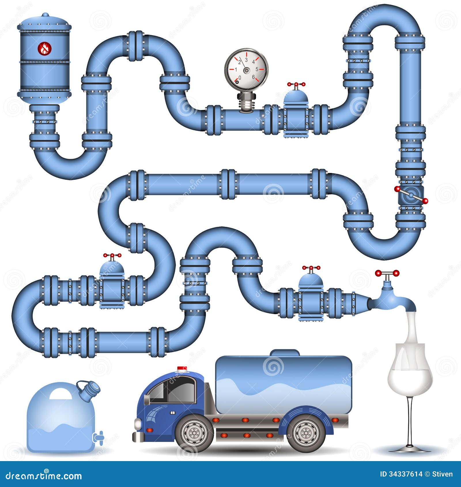 Blue pipeline background stock vector. Illustration of conduit - 34337614