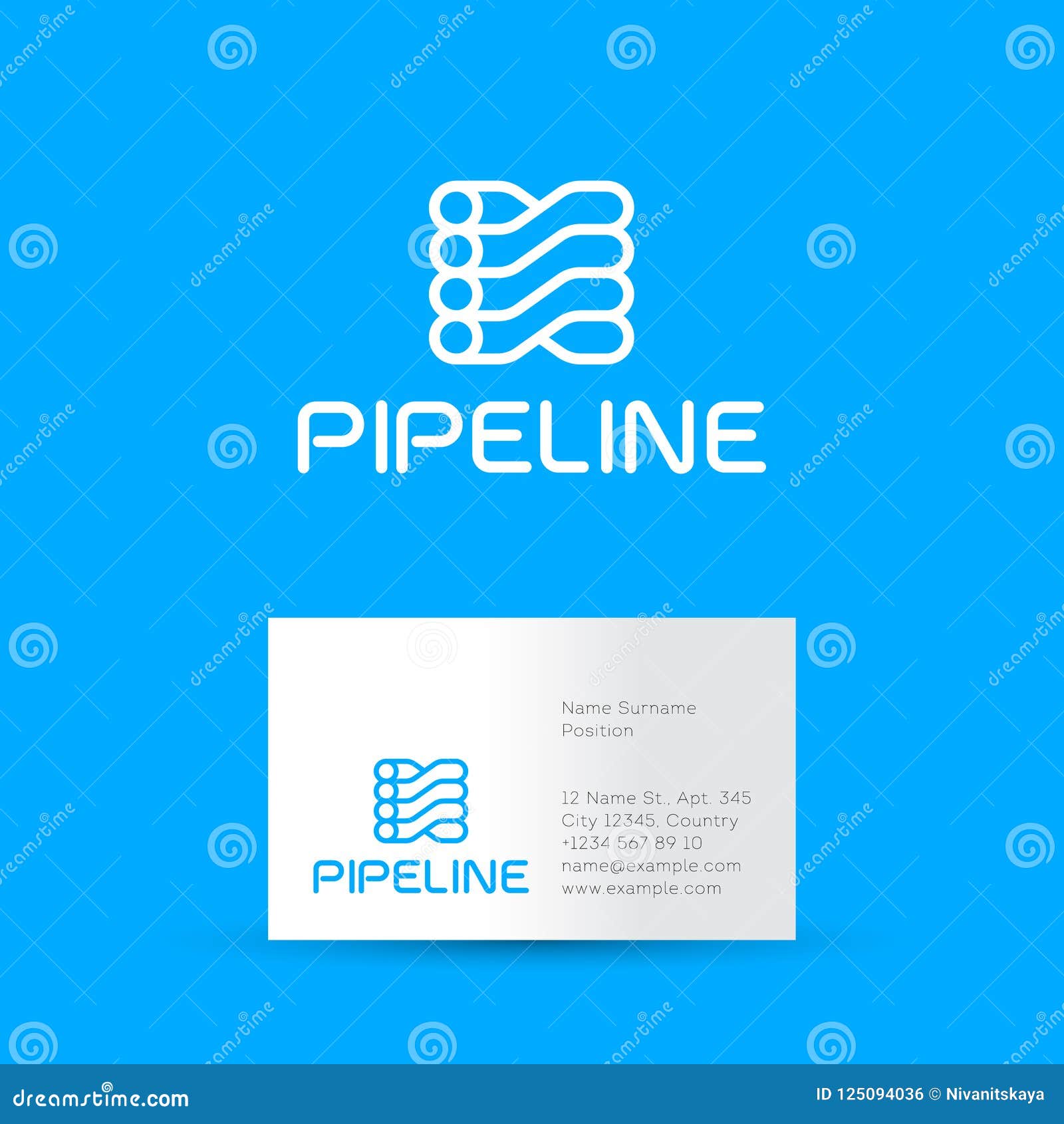 Blue Pipeline Background Vector Illustration | CartoonDealer.com #34337614