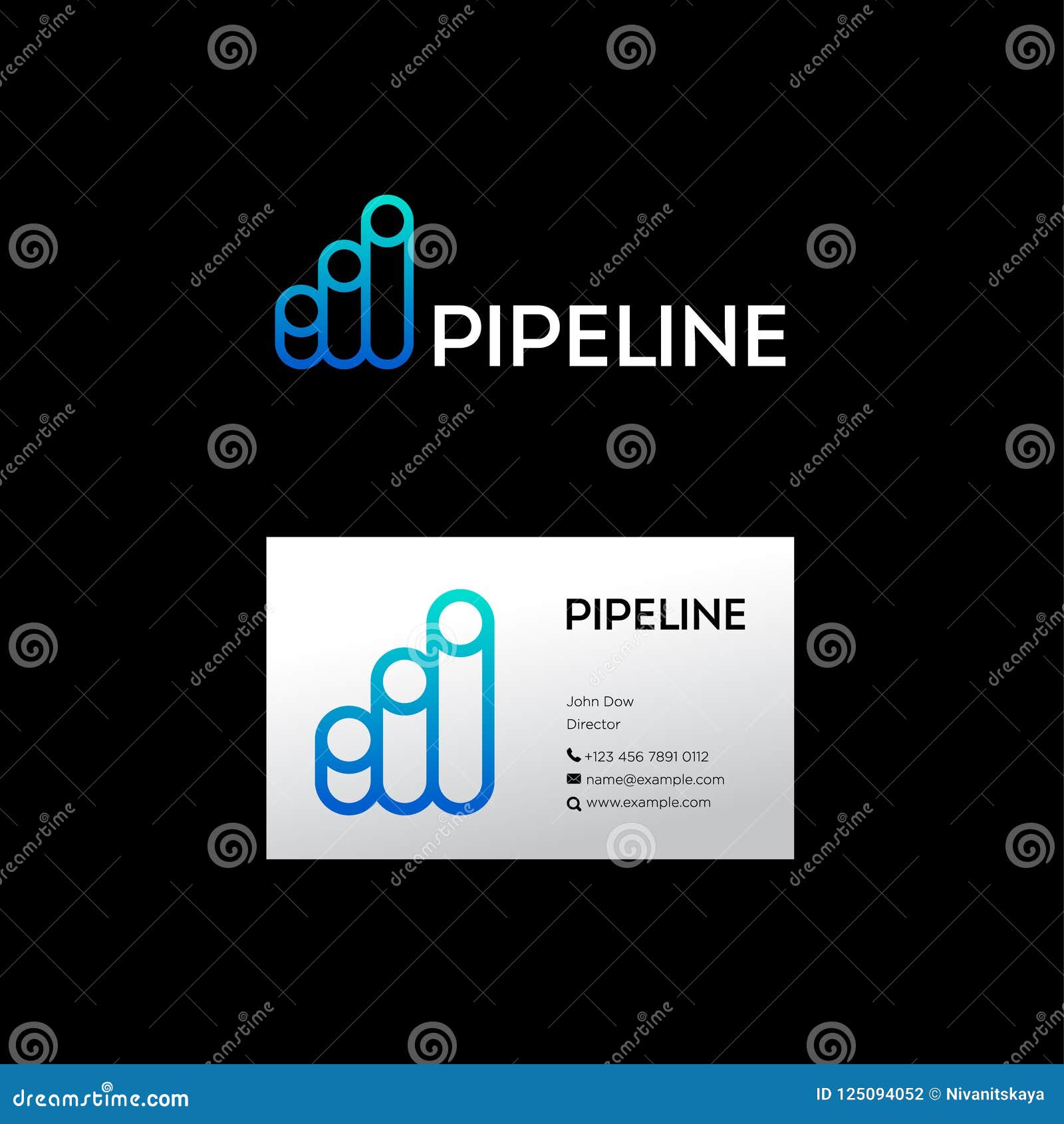Blue Pipeline Background Vector Illustration | CartoonDealer.com #34337614