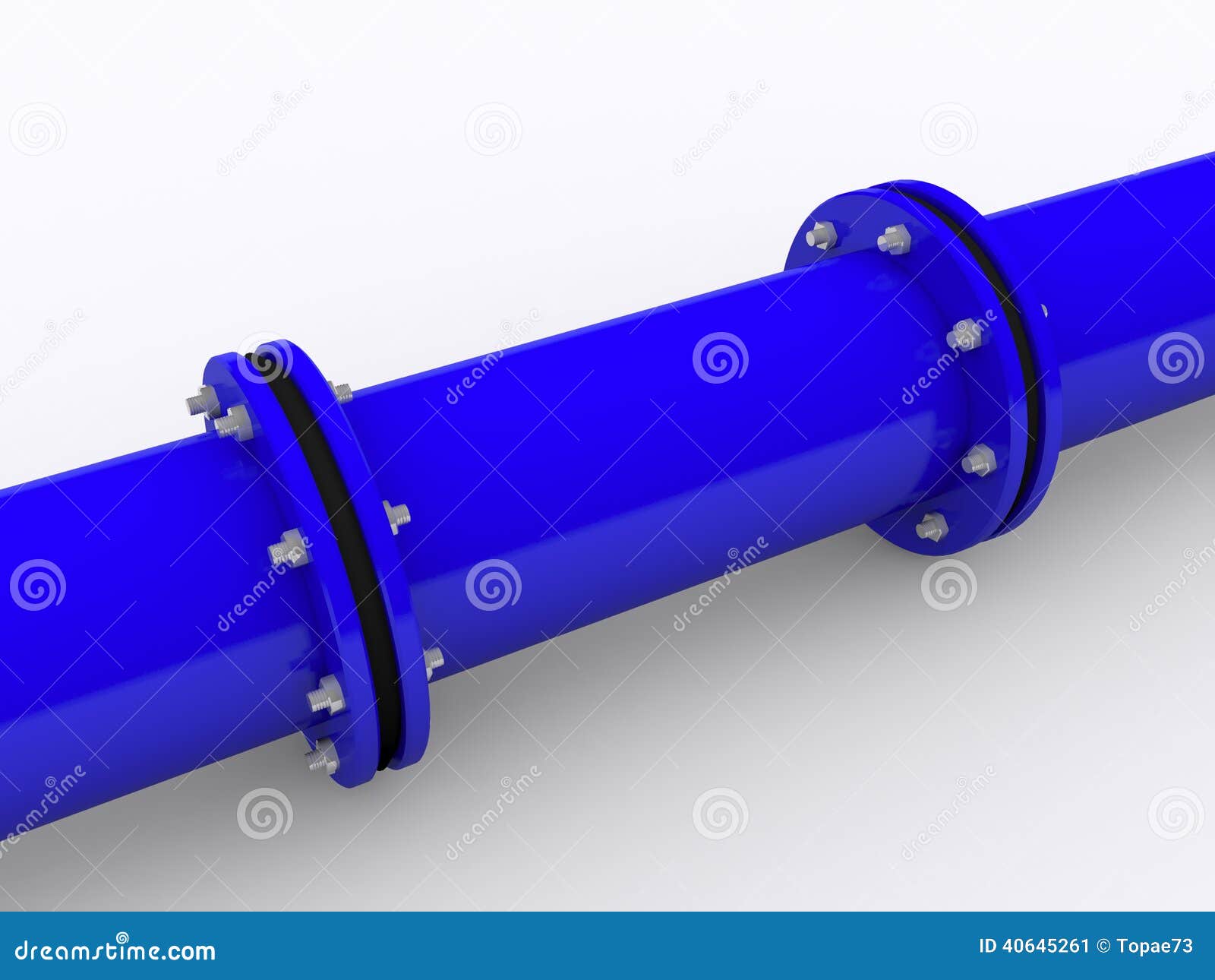 Blue pipeline stock illustration. Illustration of engineering - 40645261