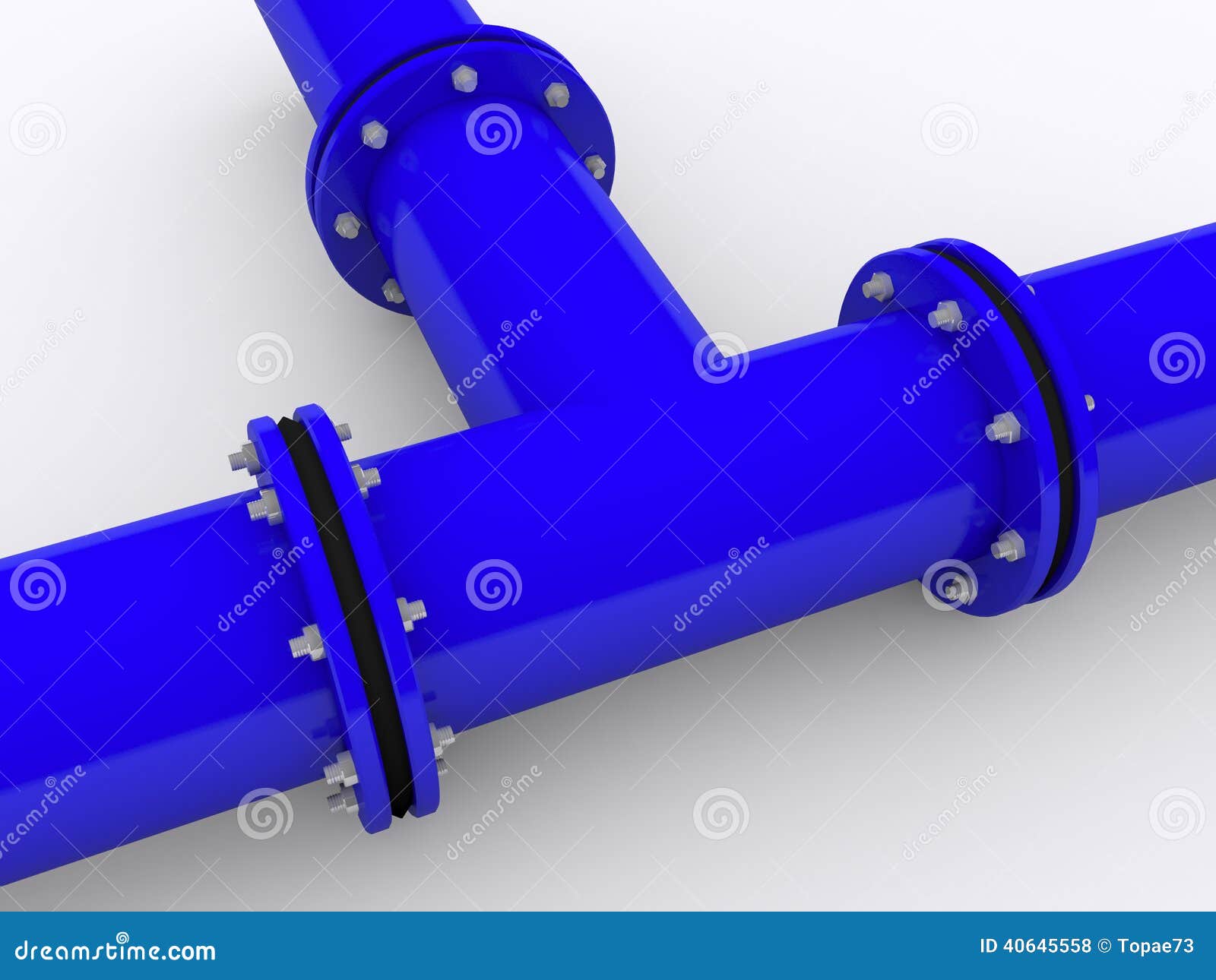 Blue pipeline stock illustration. Illustration of plumbing - 40645558