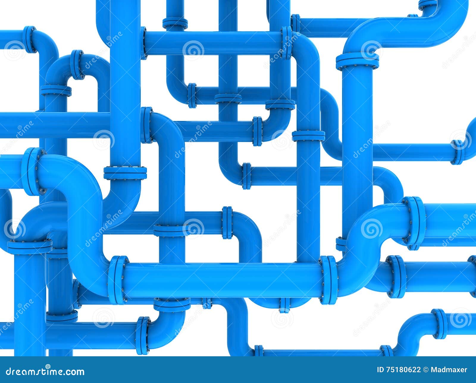 Blue pipes stock illustration. Illustration of industry - 75180622