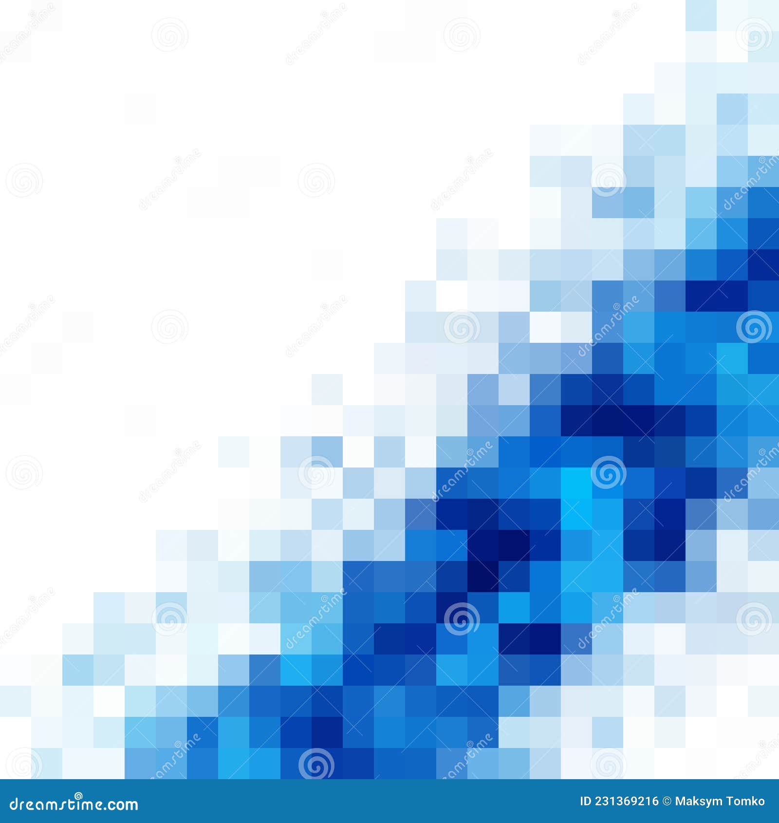Blue Pixel Background. Design for Presentation Background. Eps 10 Stock ...