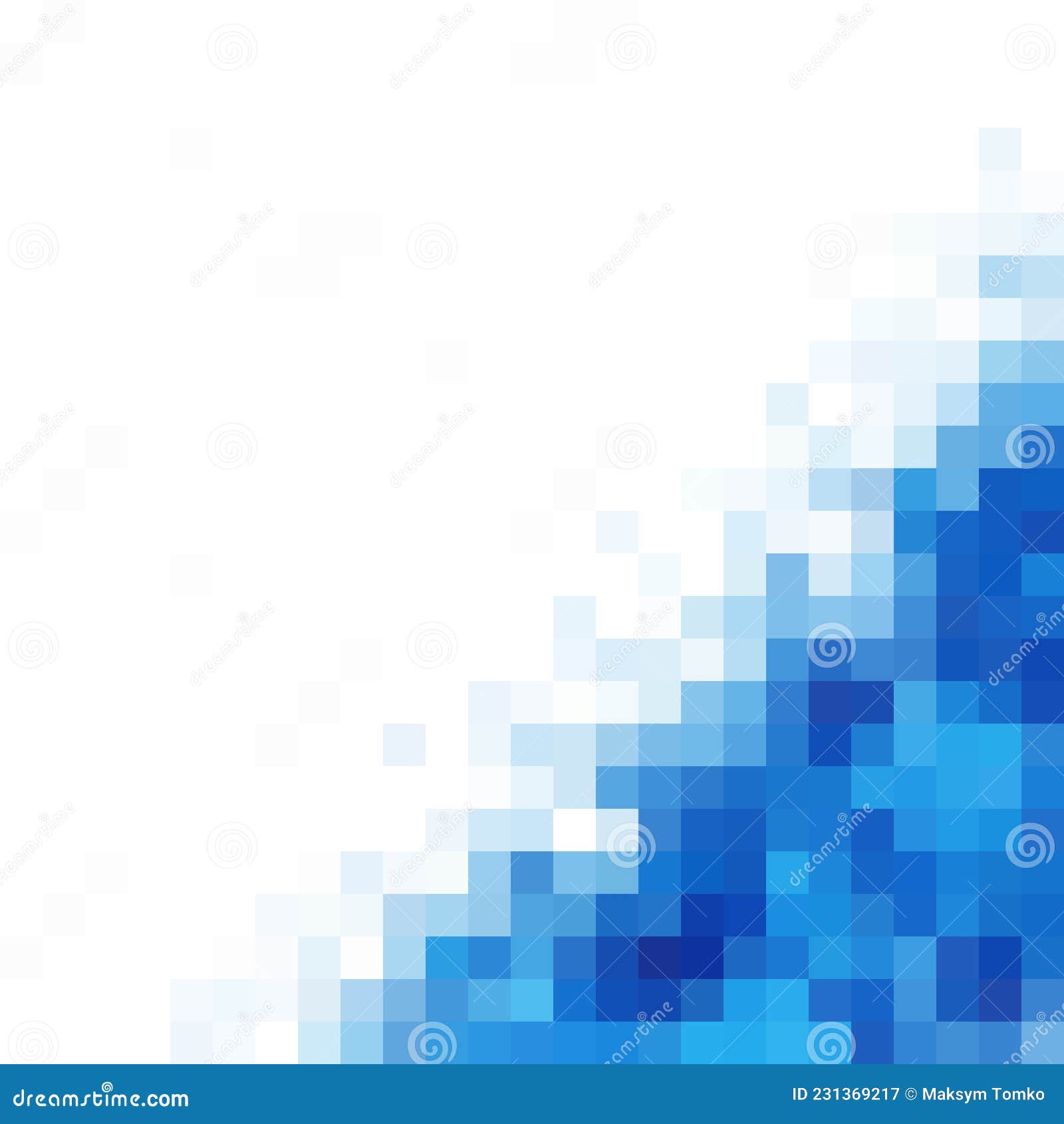 Blue Pixel Background. Design for Presentation Background. Eps 10 Stock ...