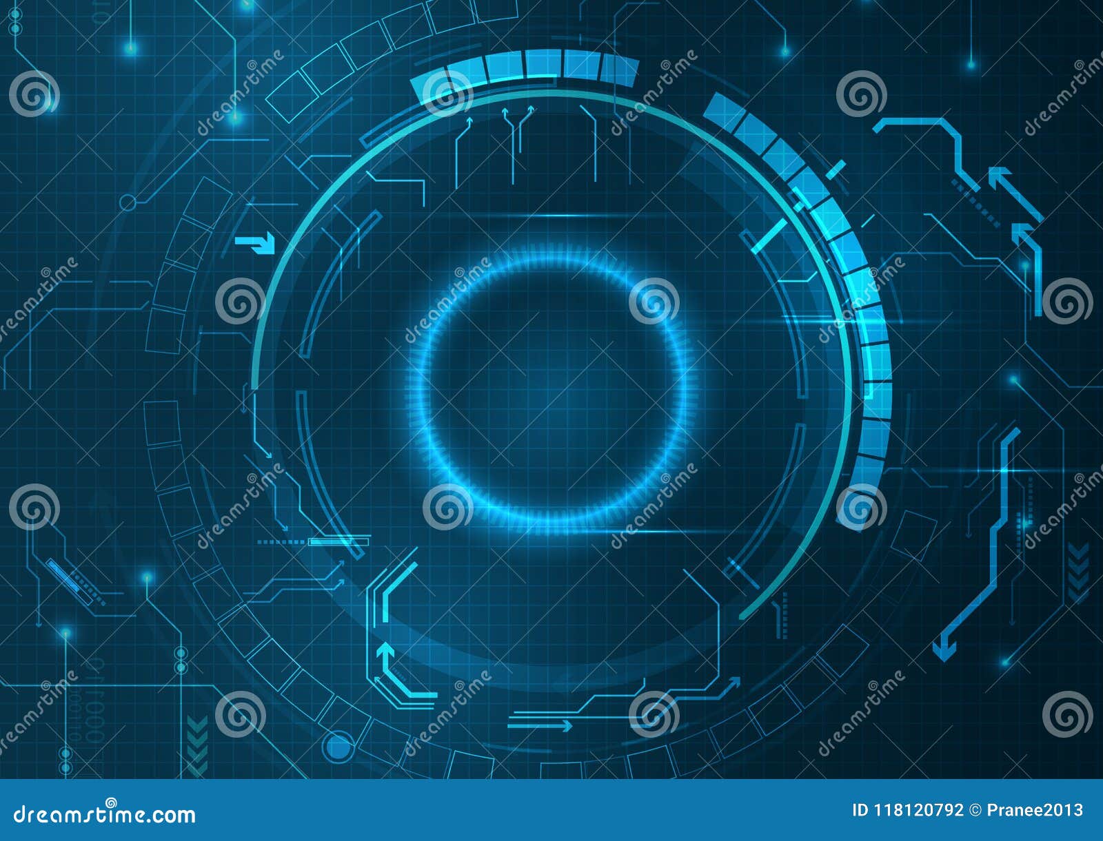 Blue Pixel Digital Futuristic Technology Stock Vector - Illustration of ...